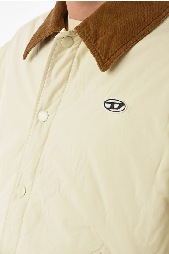 Diesel Padded W-YULE Jacket with Corduroy Collar men - Glamood Outlet