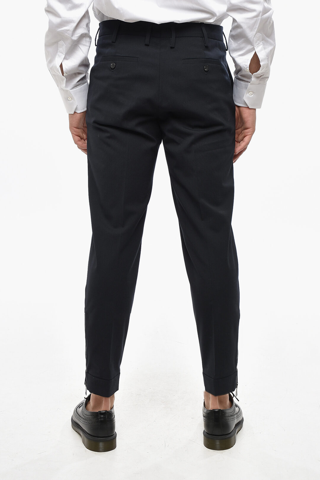 Neil Barrett Pantaloni JAMIE Slim con Zip sul Fondo uomo - Glamood Outlet