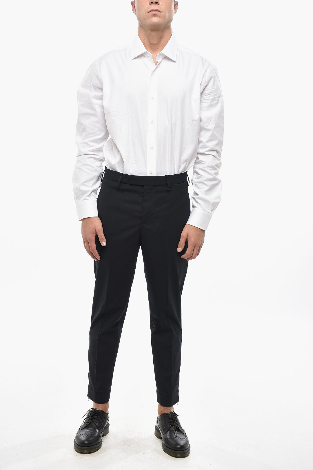 Neil Barrett Pantaloni JAMIE Slim con Zip sul Fondo uomo - Glamood Outlet