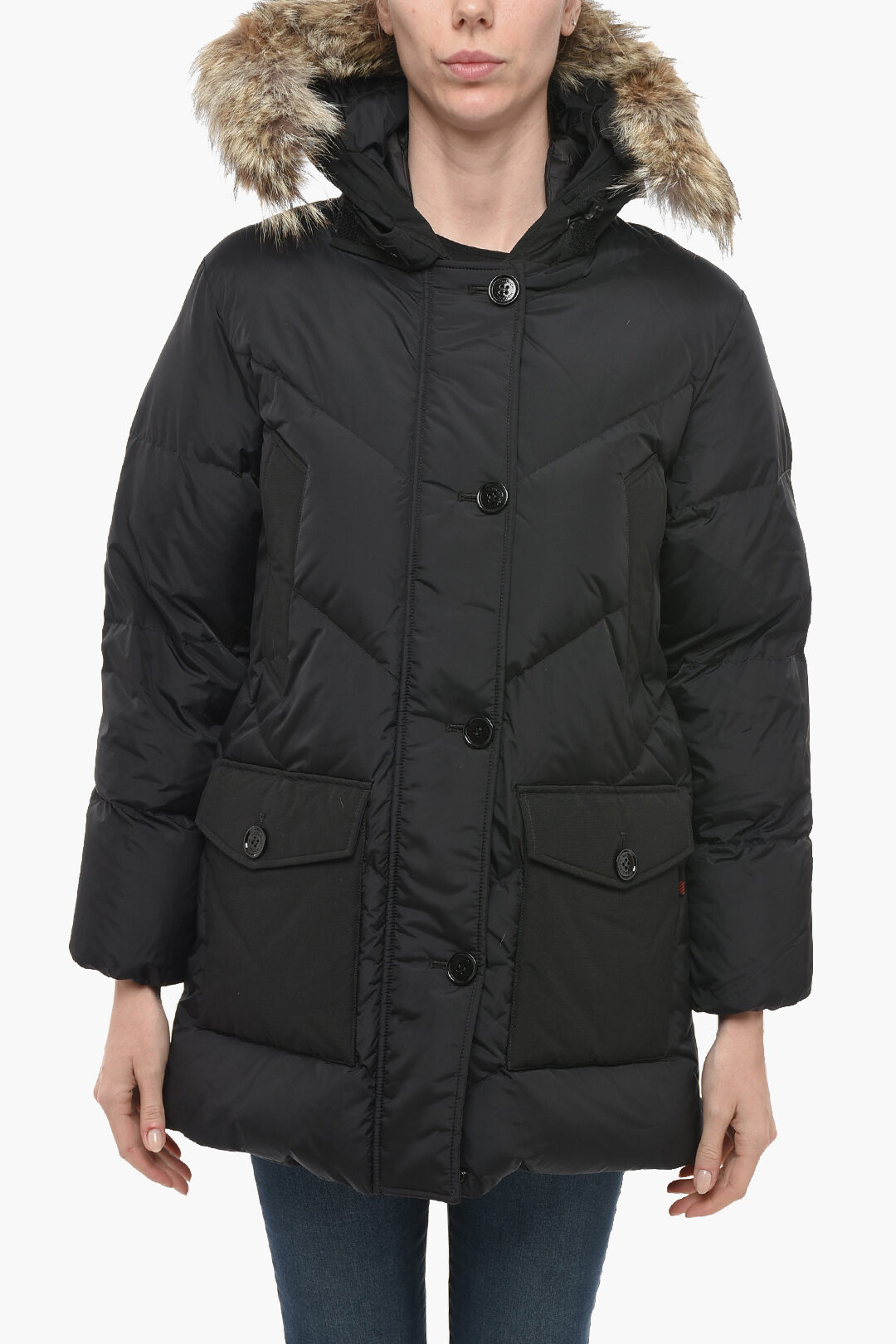 Woolrich Parka LOGO With Fur Hood women - Glamood Outlet