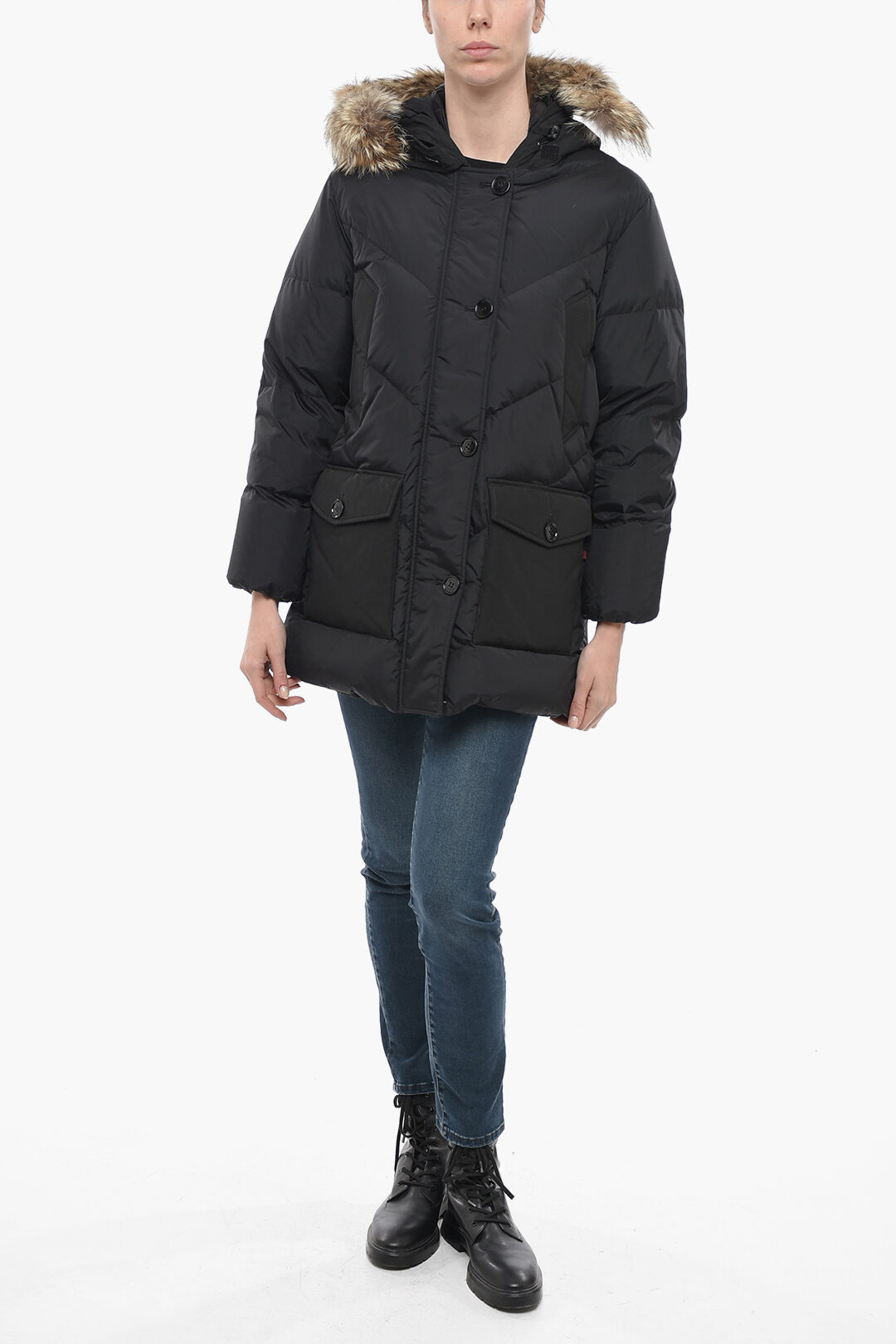 Woolrich Parka LOGO With Fur Hood women - Glamood Outlet