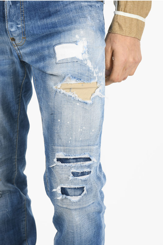 Dsquared2 Patch COOL GUY FIT Distressed Denims 17cm men - Glamood Outlet