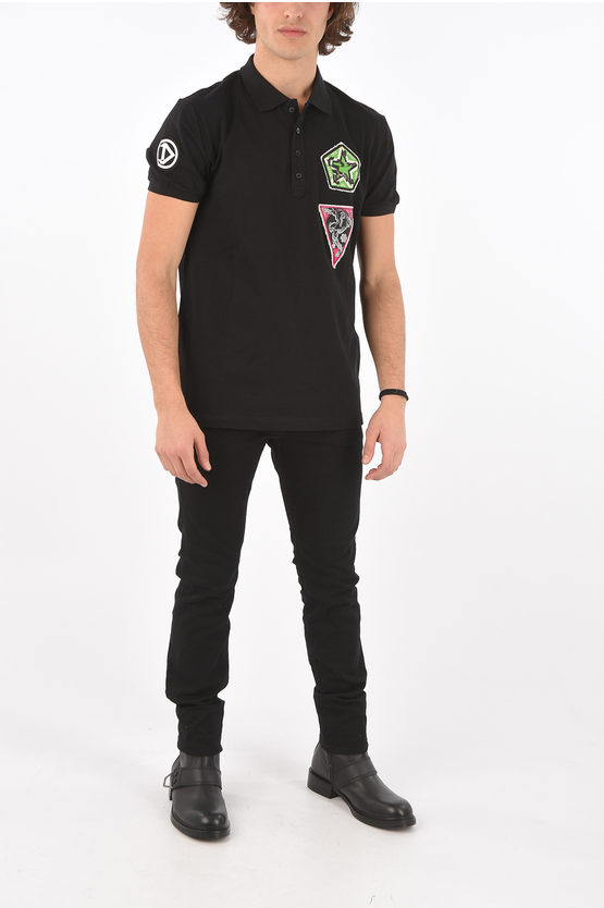 Diesel patch embroidered 4 buttons T-WEET-E2 polo shirt men - Glamood ...