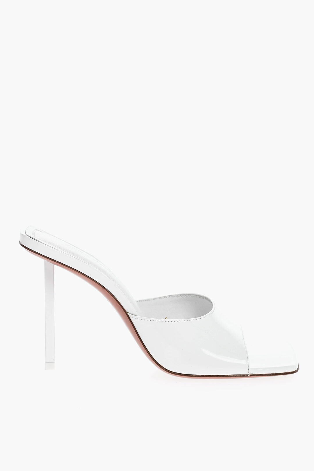 Amina Muaddi Patent Leather LAURA Open Toe Mules 11cm women - Glamood ...