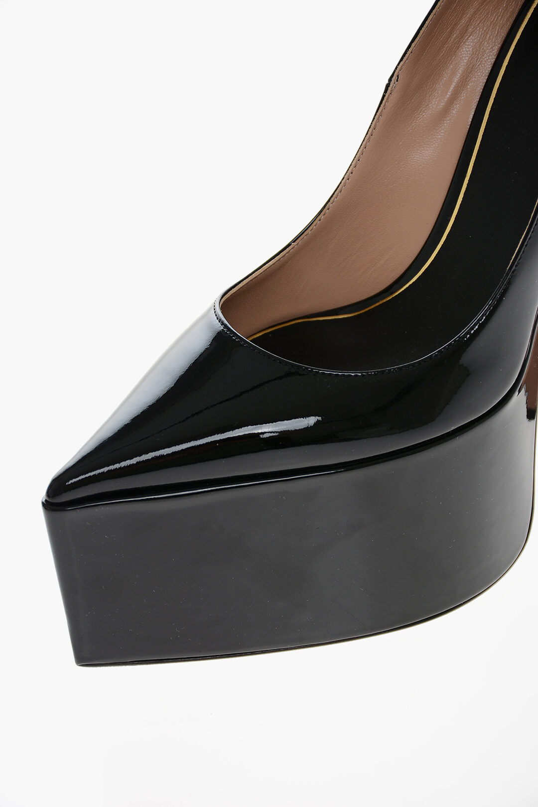 Valentino Patent Leather TAN-GO Platform Pumps with Ankle Strap 17cm ...
