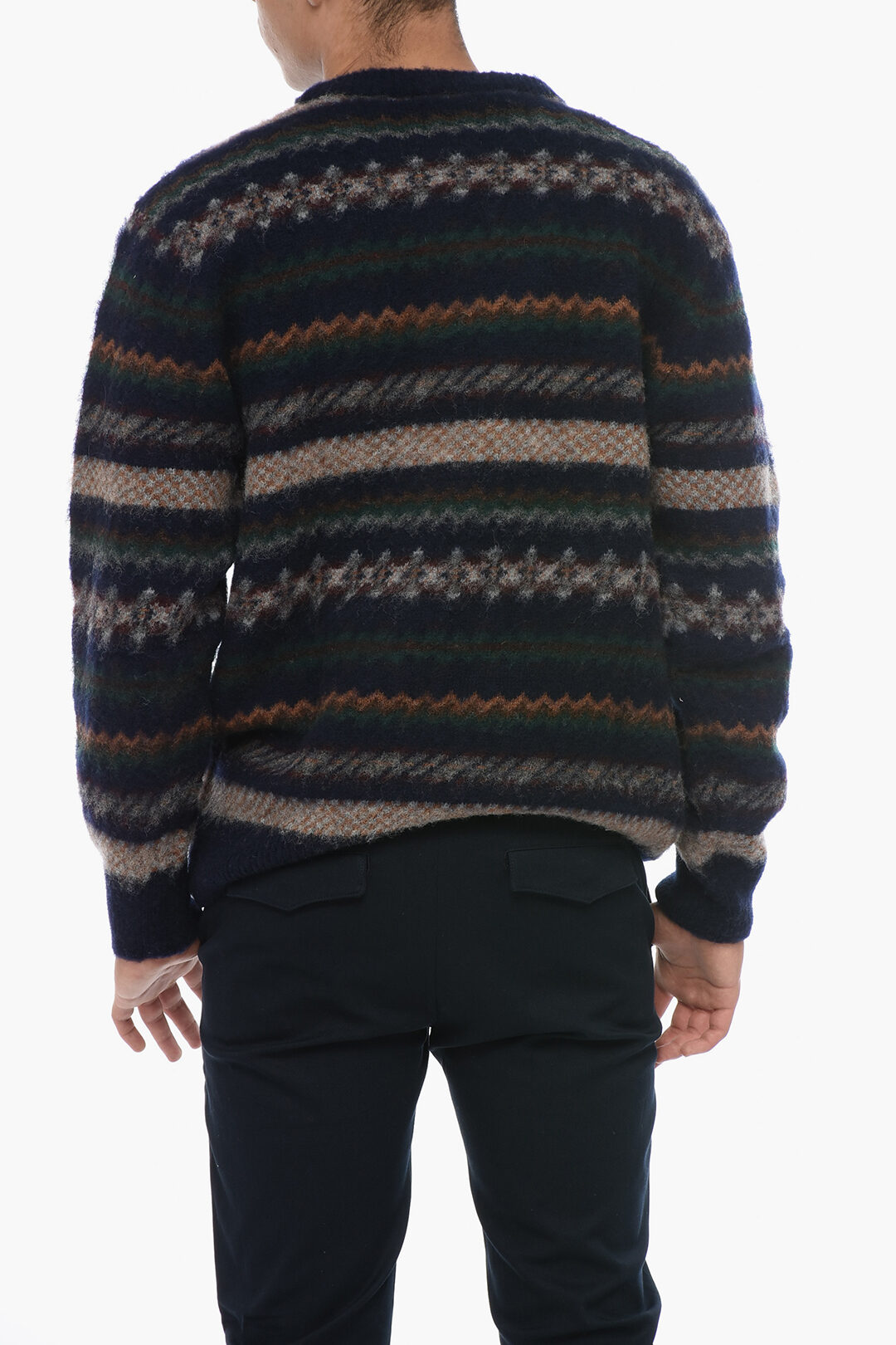 Howlin Patterned Wool Crew-neck Sweater men - Glamood Outlet