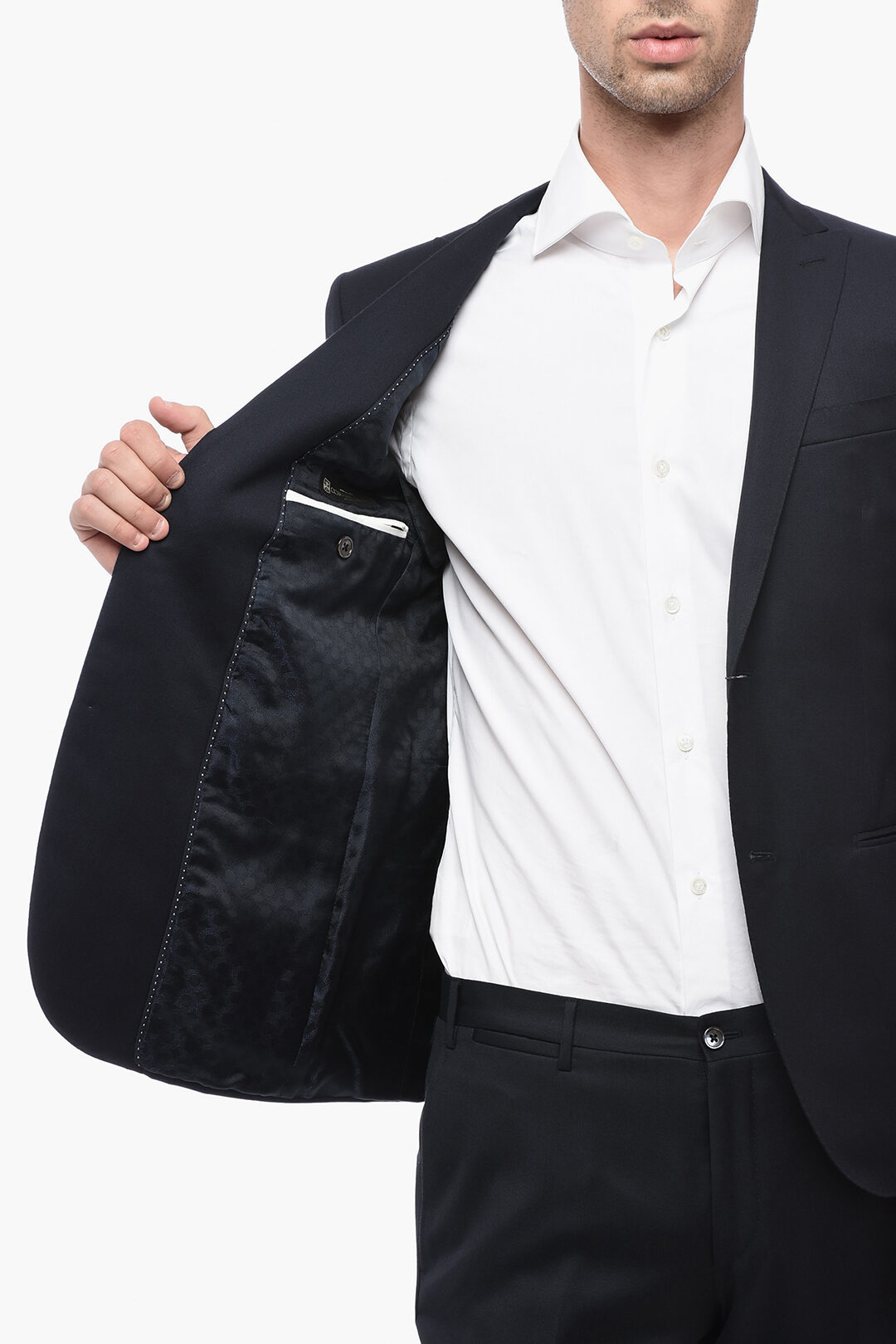 Corneliani Peak Lapel CERIMONIA ACADEMY Virgin Wool Suit men - Glamood ...