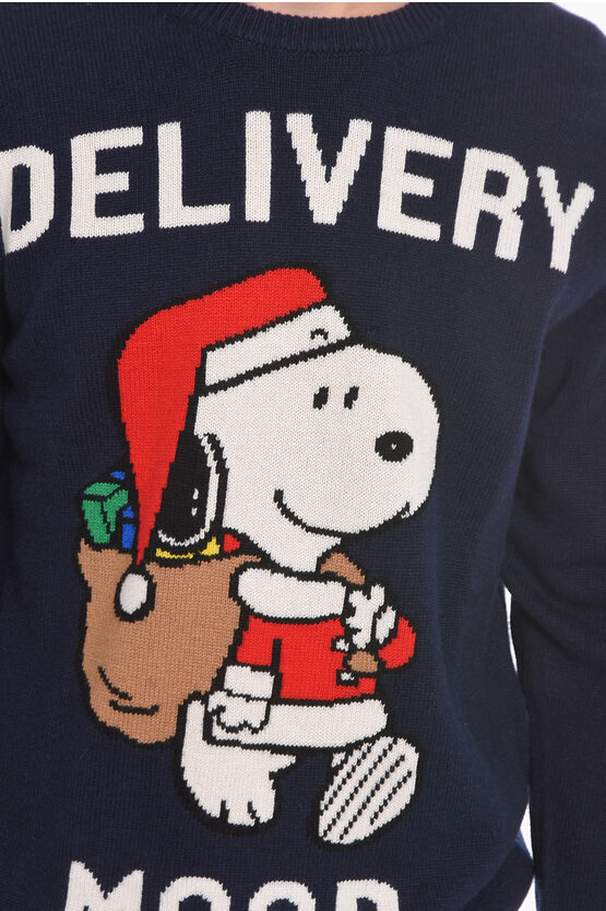 MC2 Saint Barth PEANUTS Crew-Neck SNOOPY Sweater with Maxi Embroidery ...