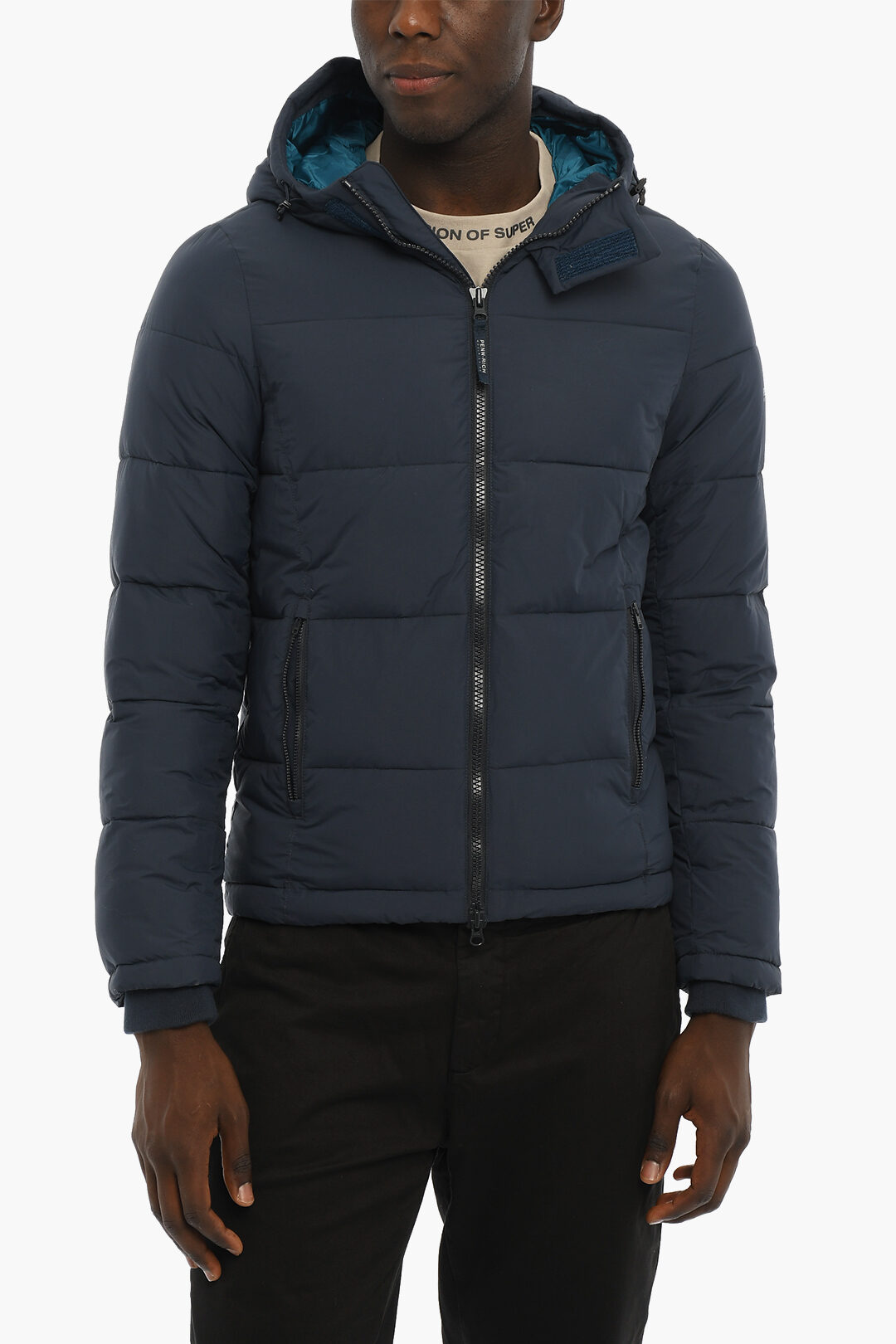 Woolrich PENN-RICH Solid Color Padded Jacket with Hood men - Glamood Outlet