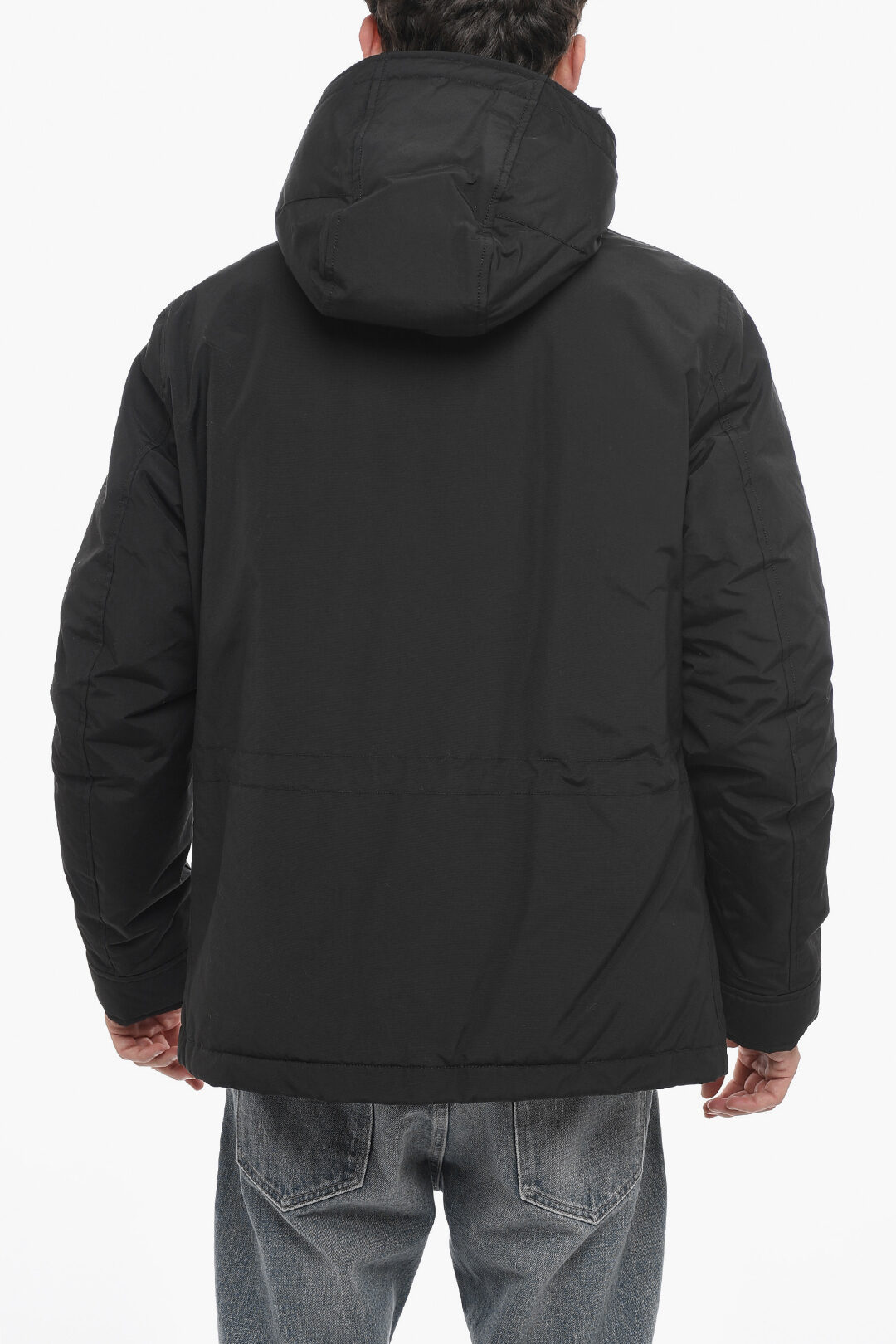 Woolrich PENN-RICH Solid Color Padded Jacket with Hood men - Glamood Outlet