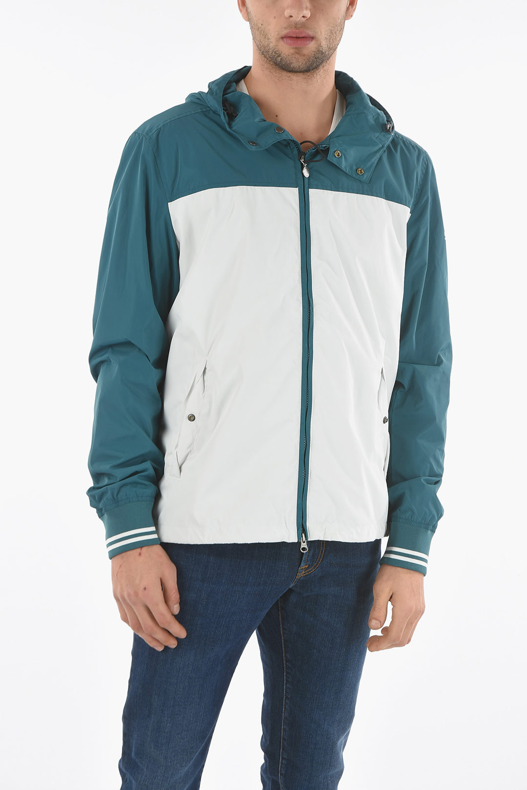 Woolrich PENN-RICH Two-Tone Hooded Windbreaker men - Glamood Outlet