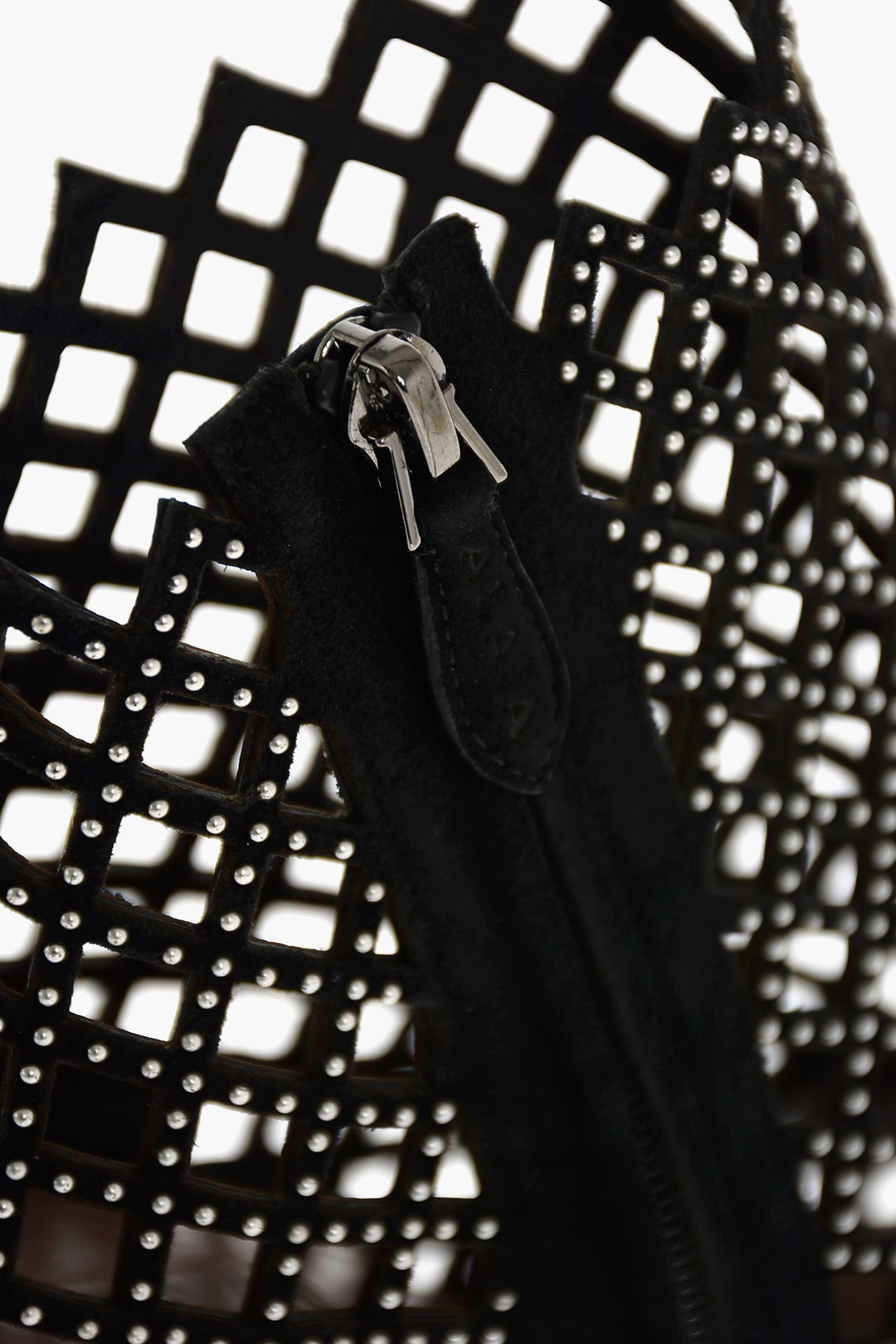 Alaia Perforated Suede Stiletto Ankle Boots with Micro-studs women ...