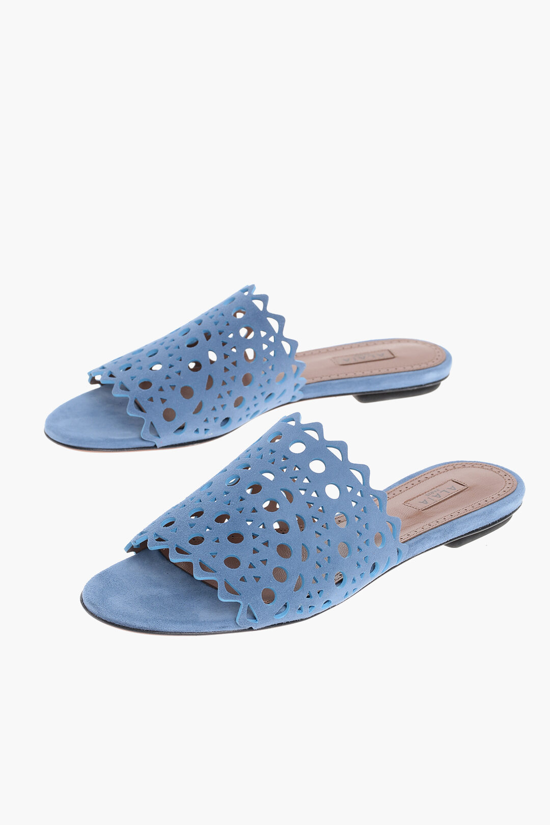 Alaia Perforated Suede VIENNE Sliders women - Glamood Outlet
