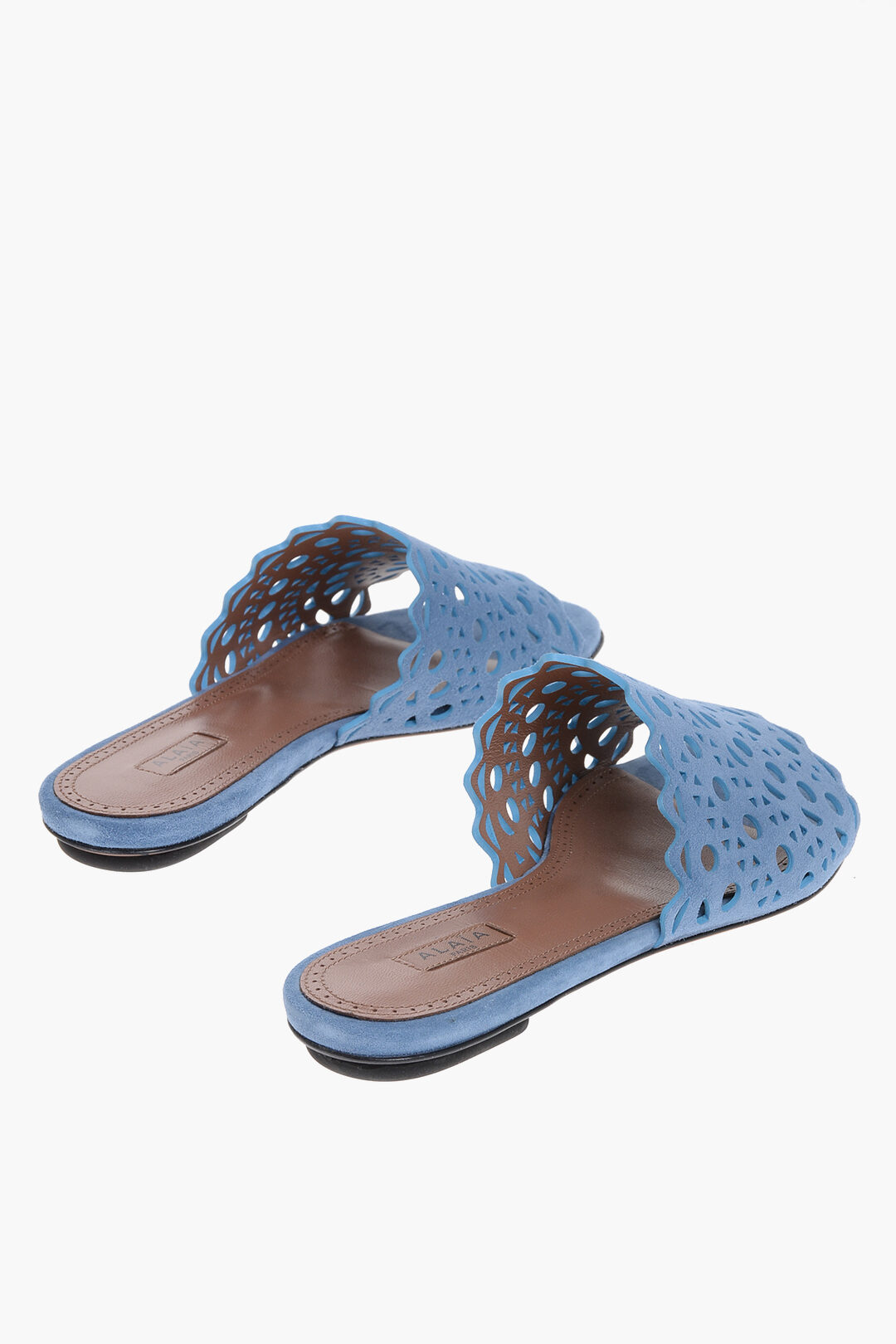 Alaia Perforated Suede VIENNE Sliders women - Glamood Outlet