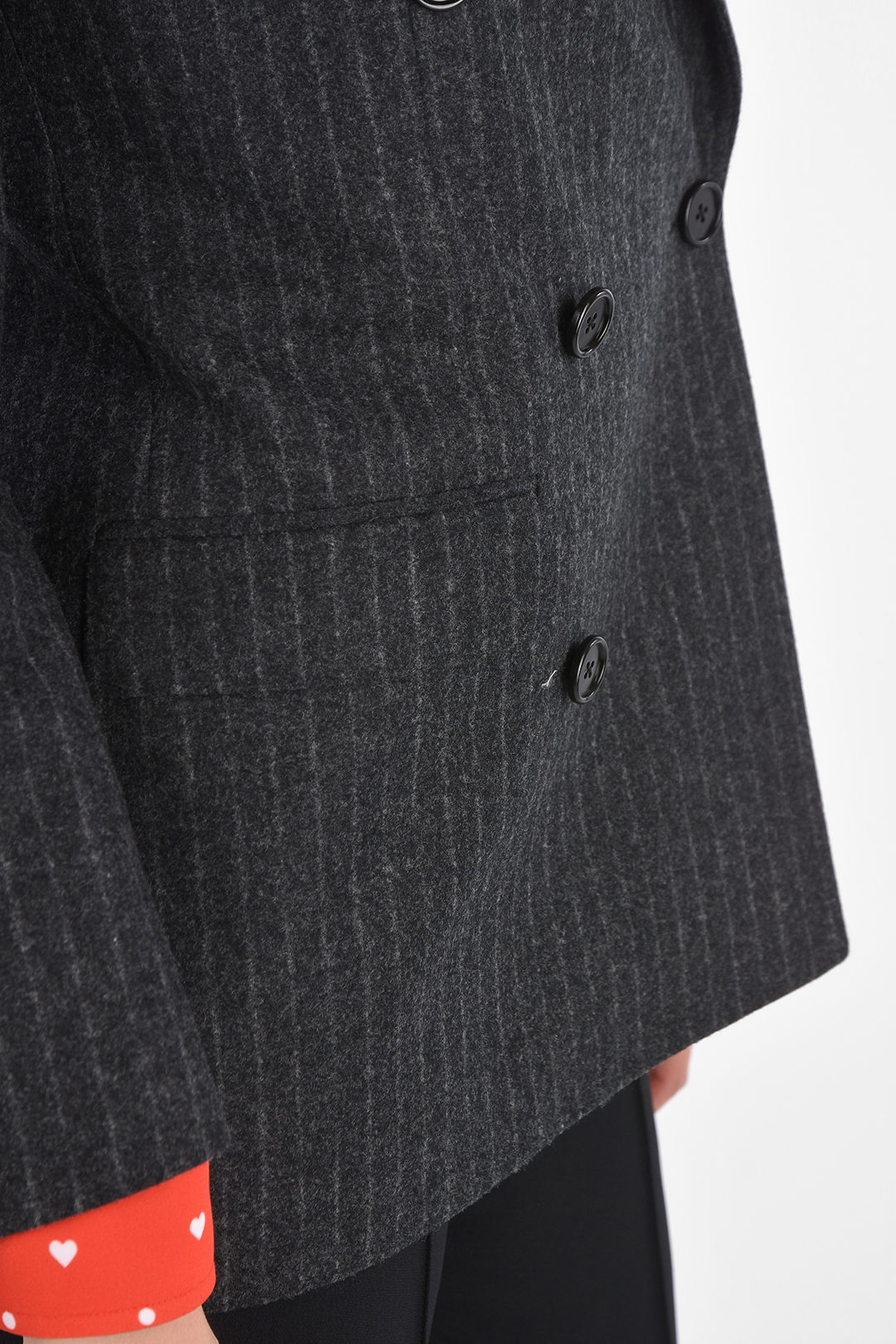 Celine Pinstriped Double-breasted Wool Blazer with Back Splits women ...