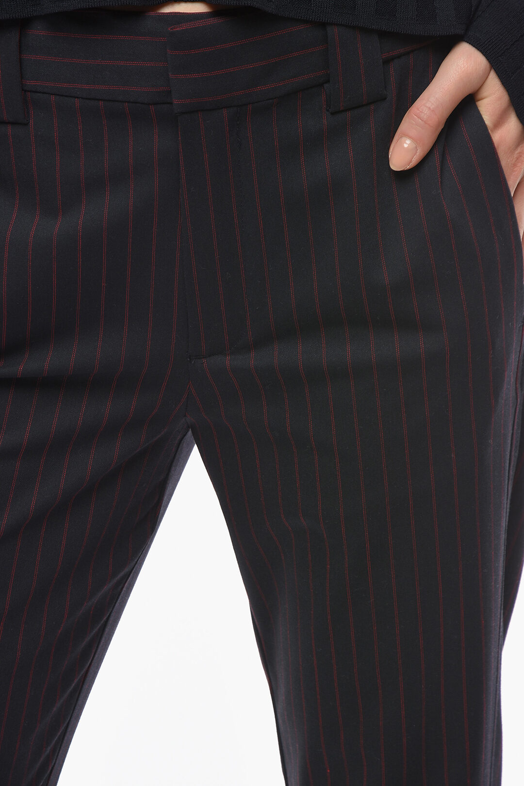 Ganni Pinstriped Pants with Ankle Buttons women - Glamood Outlet