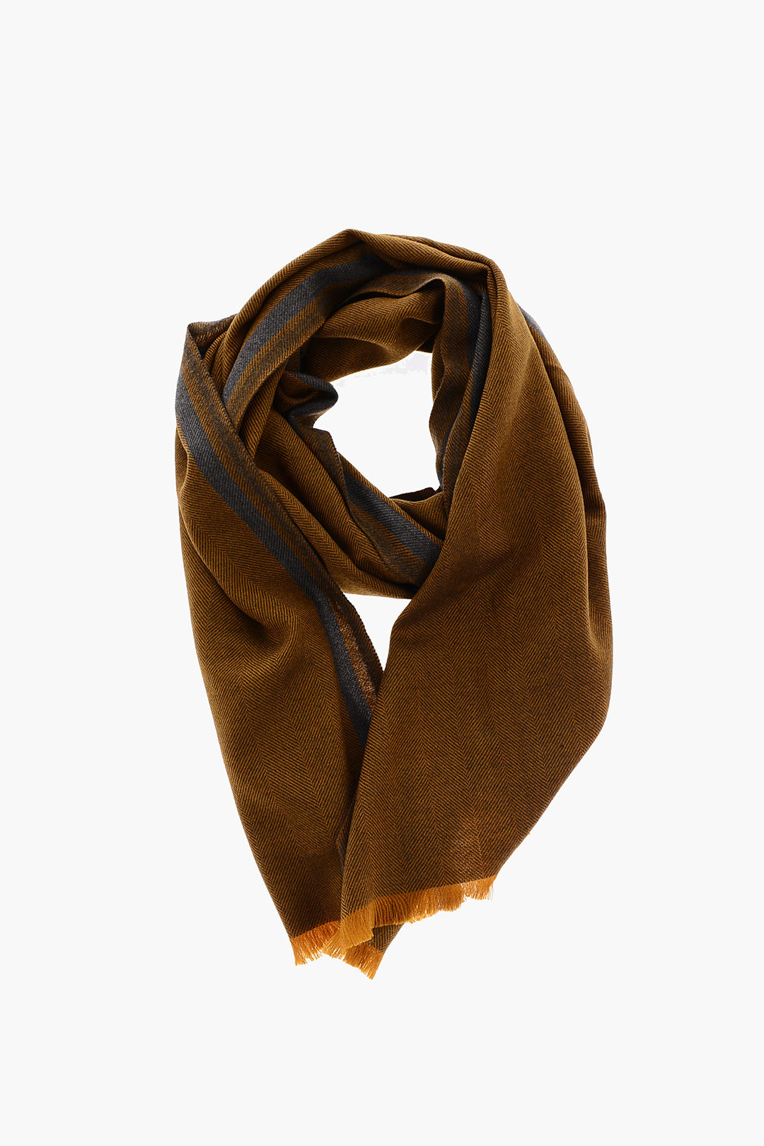 Corneliani Plain Herringbone Virgin Wool Scarf men - Glamood Outlet