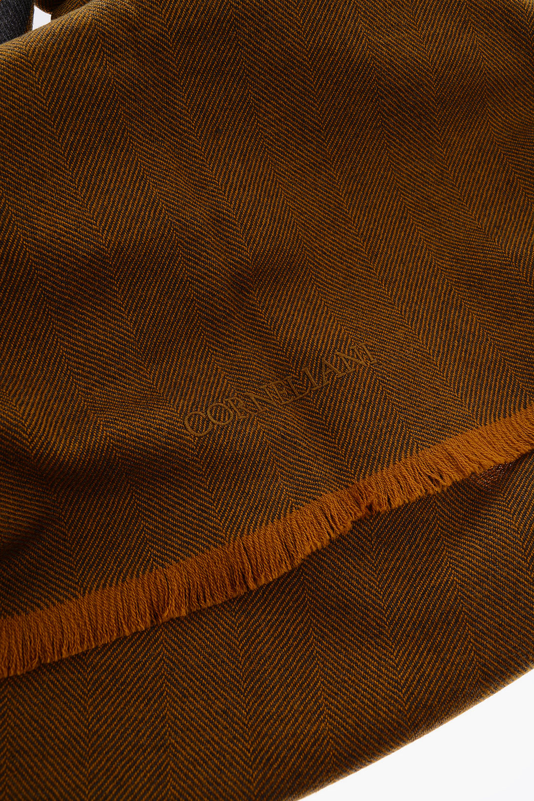 Corneliani Plain Herringbone Virgin Wool Scarf men - Glamood Outlet