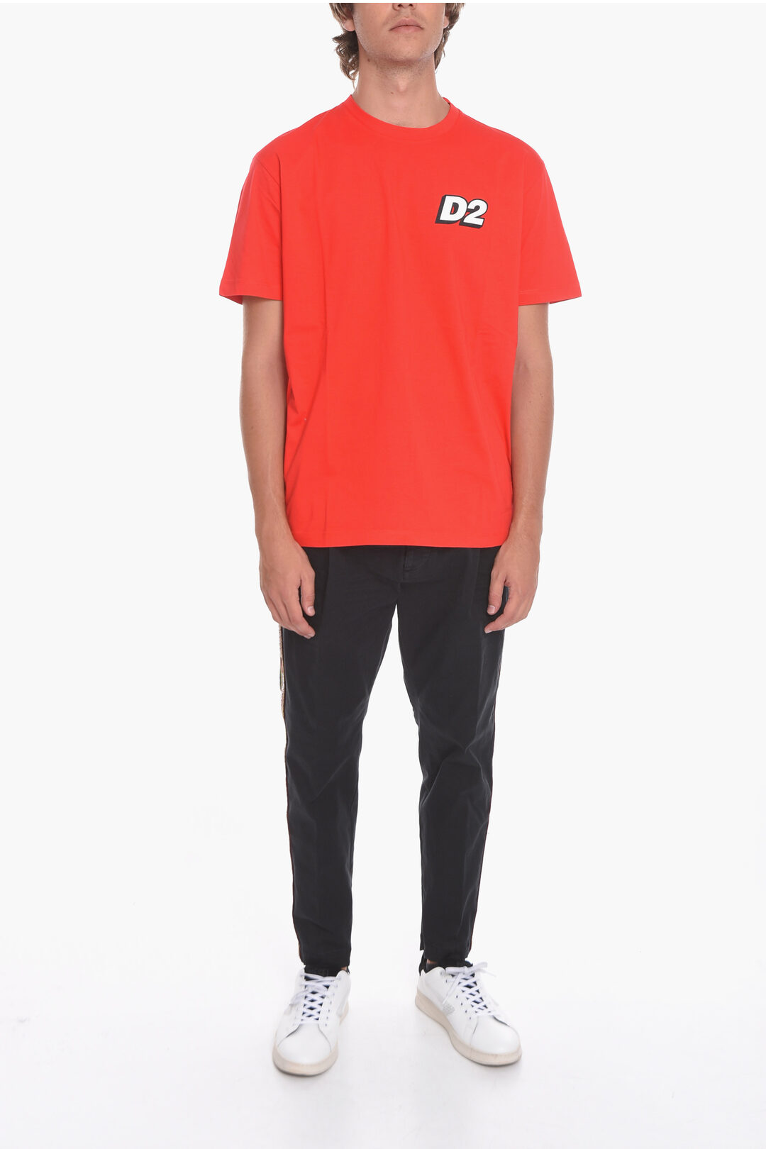 Dsquared2 Plain T-shirt with D2 Print men - Glamood Outlet