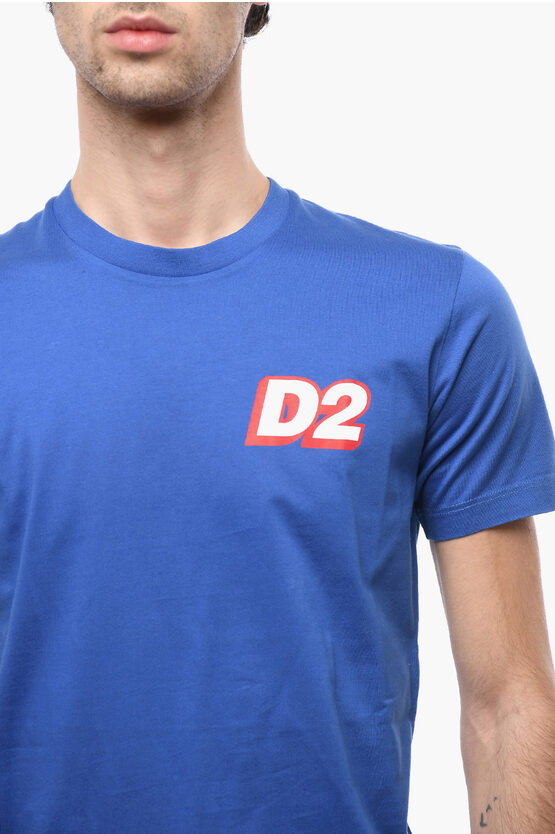 Dsquared2 Plain T-shirt with D2 Print men - Glamood Outlet