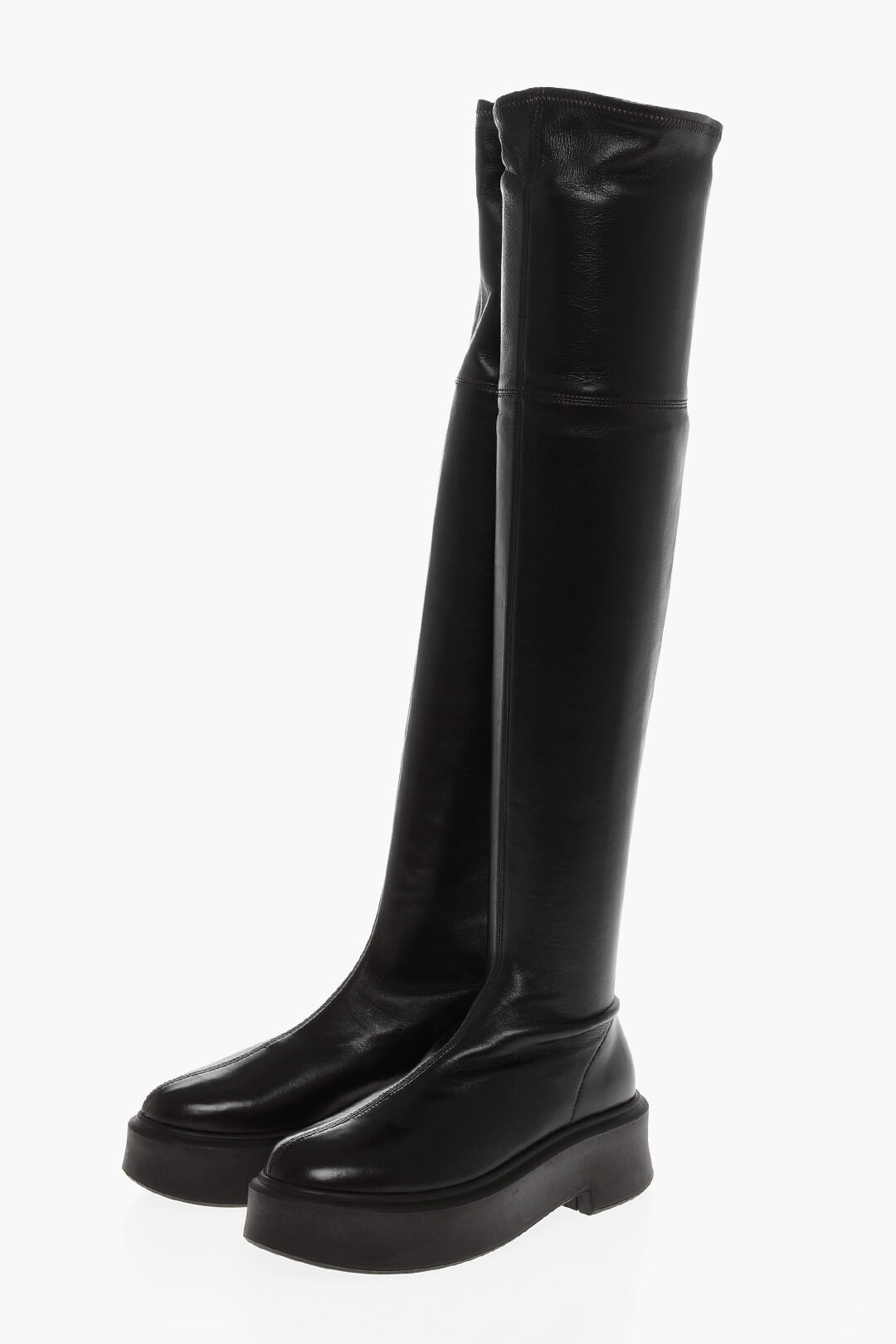 The Row Platform Over-the-Knee Stretch Leather Boots women - Glamood Outlet