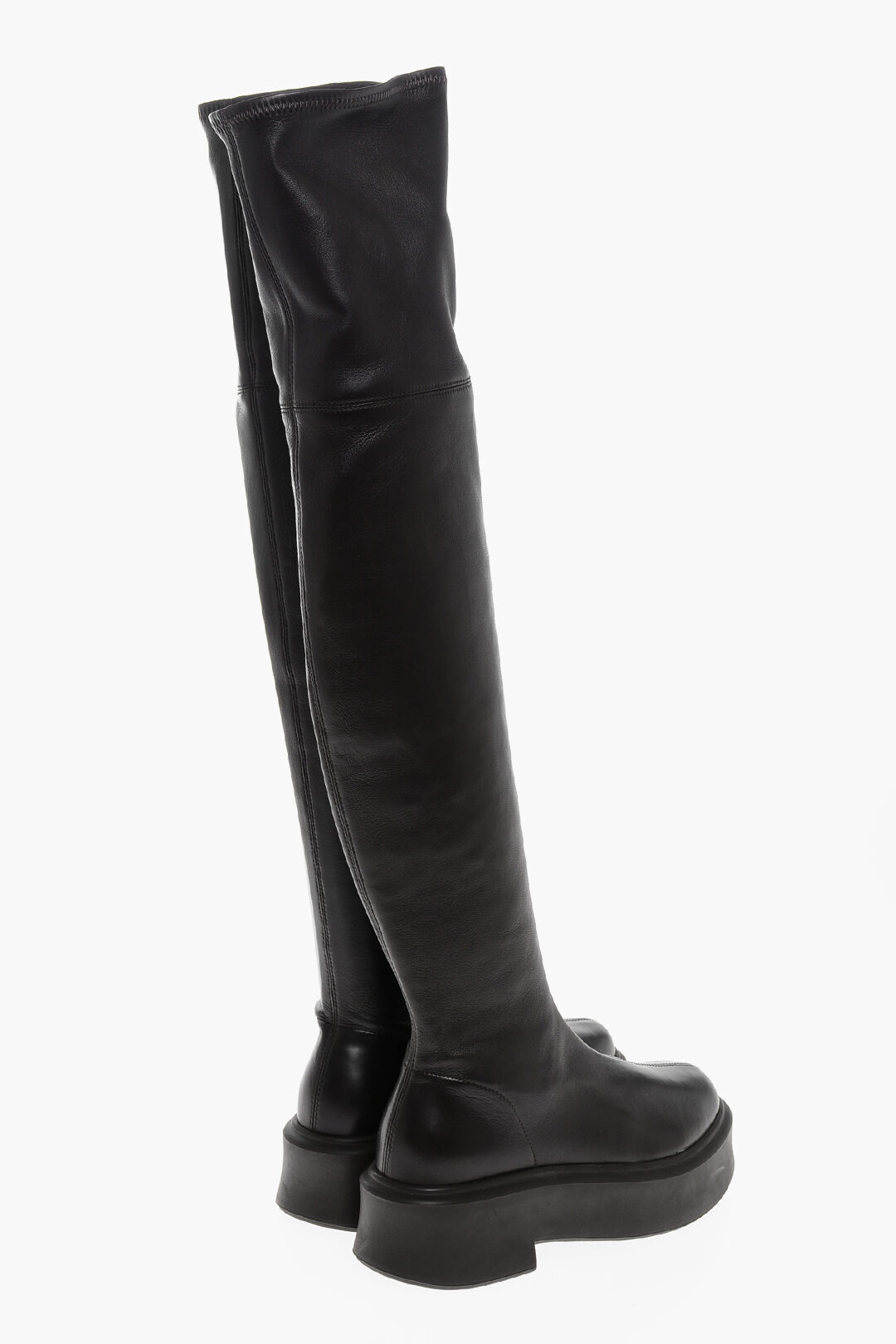 The Row Platform Over-the-Knee Stretch Leather Boots women - Glamood Outlet