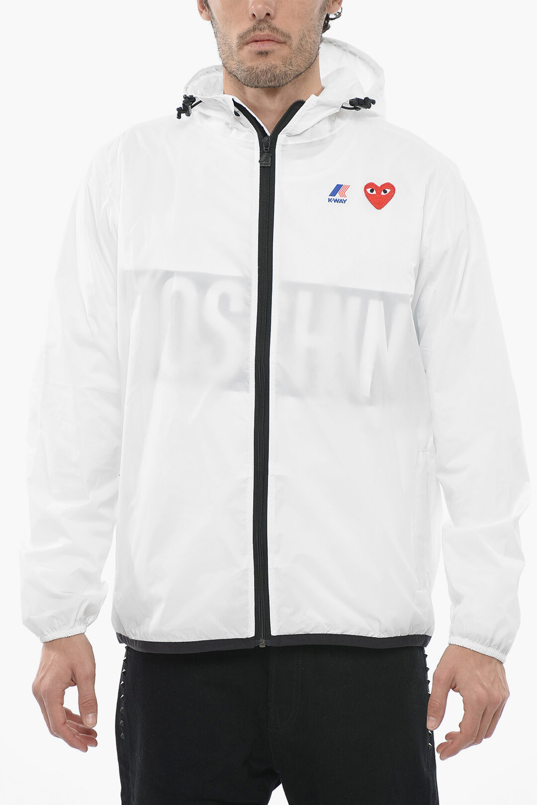 Comme Des Garçons PLAY K-WAY X CDG Hooded Nylon Windbreaker men ...