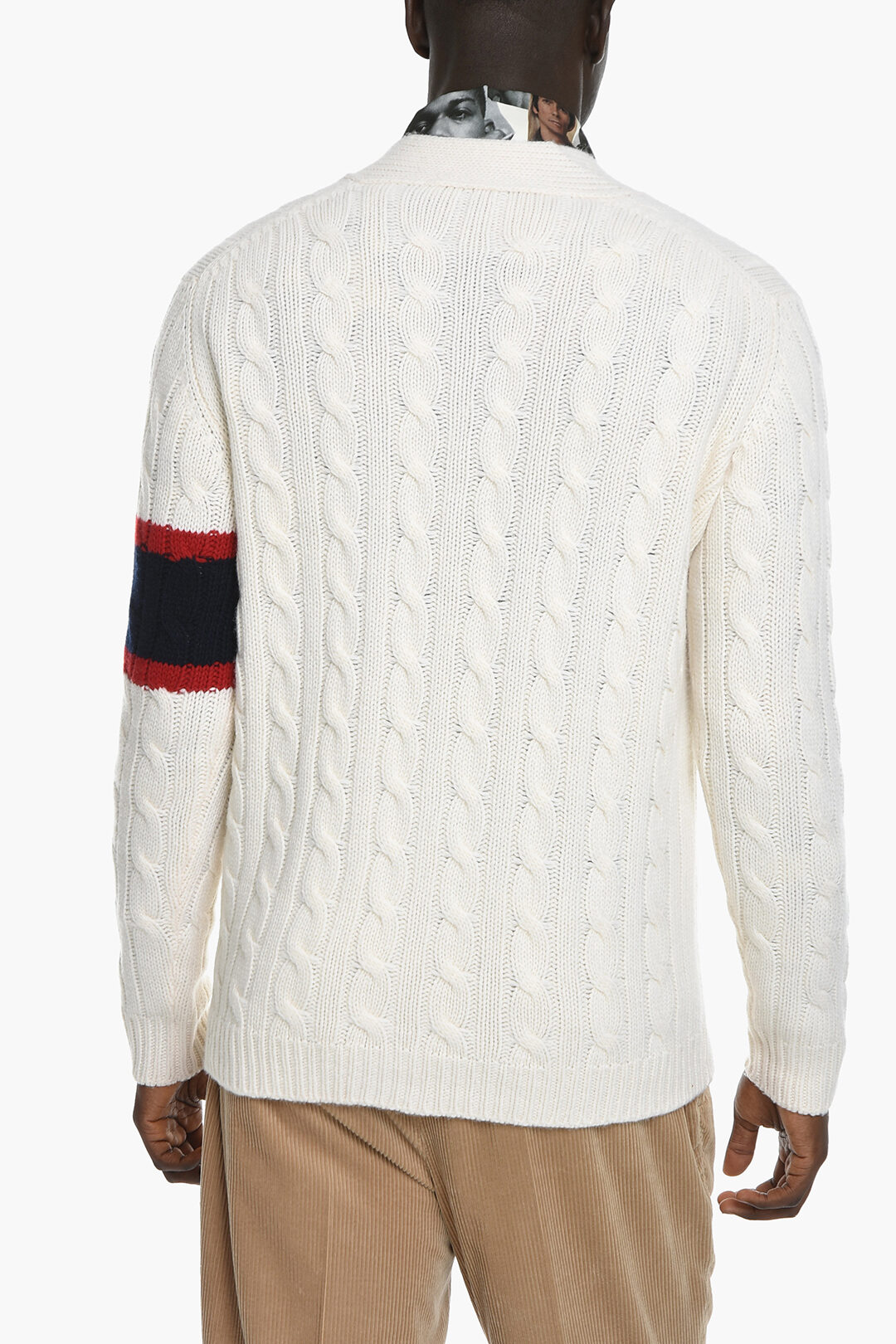 Golden Goose Pocketed Wool Cardigan with Terry Patch men - Glamood Outlet