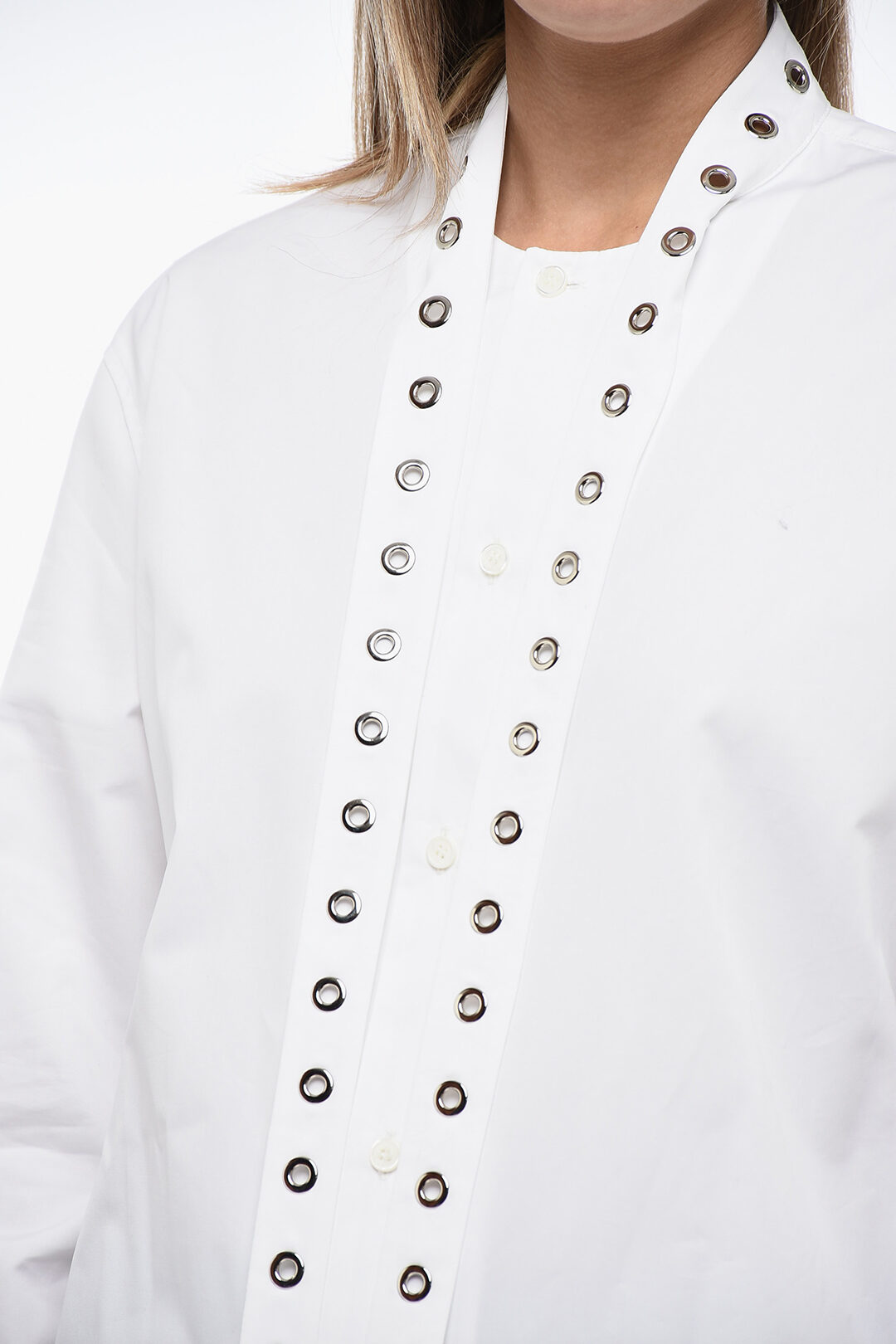 Off-White Popli Shirt with Eyelets Collar women - Glamood Outlet