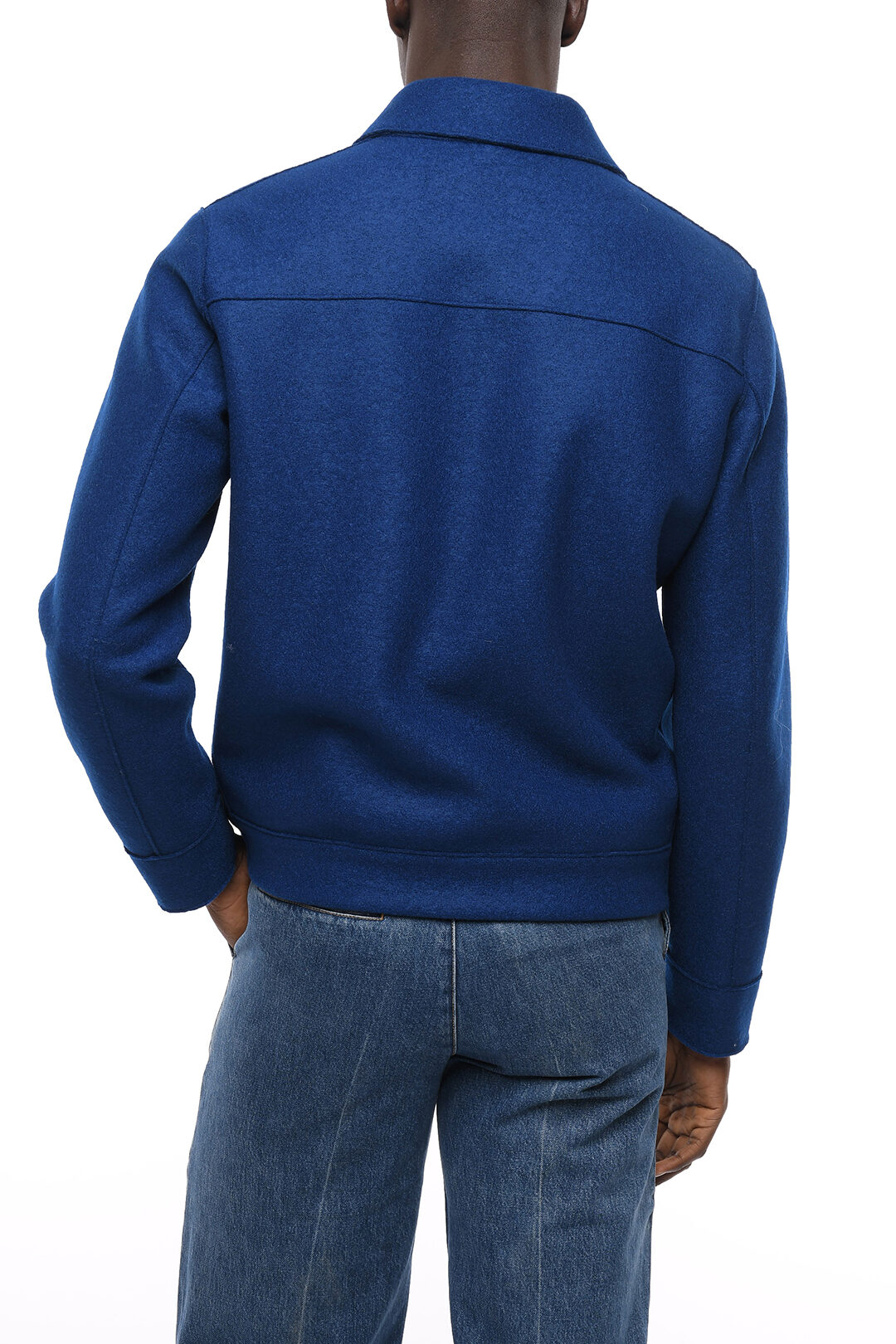 Harris Wharf Pressed Wool Zip Closure Coat men - Glamood Outlet