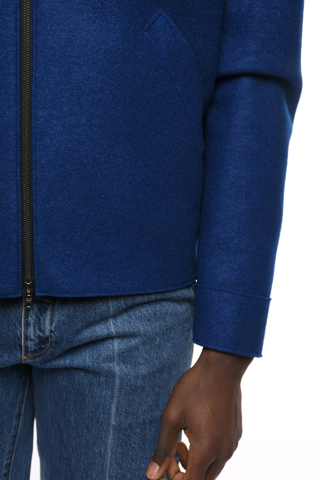 Harris Wharf Pressed Wool Zip Closure Coat men - Glamood Outlet