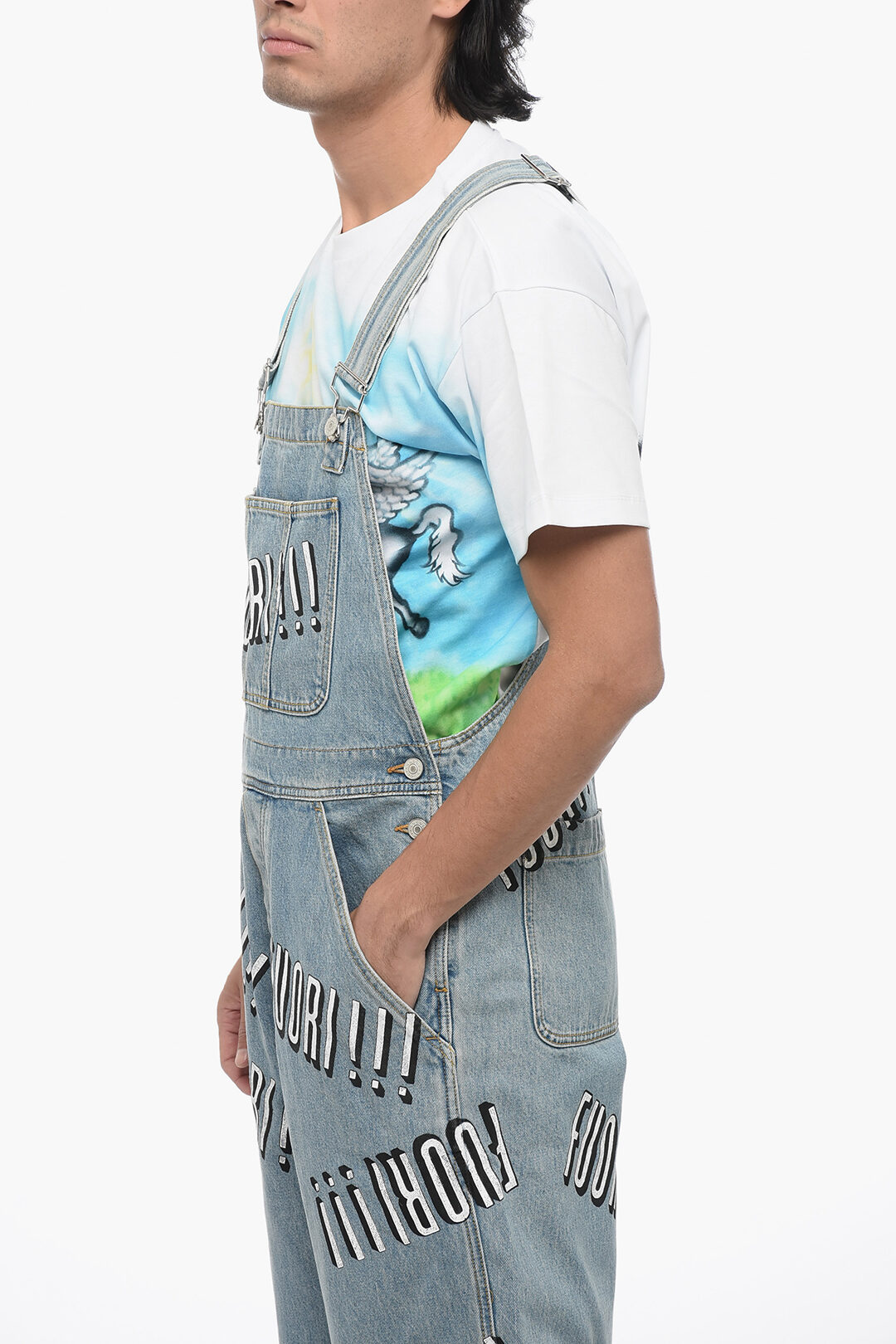 Gucci Printed Denim Overalls FUORI! men - Glamood Outlet