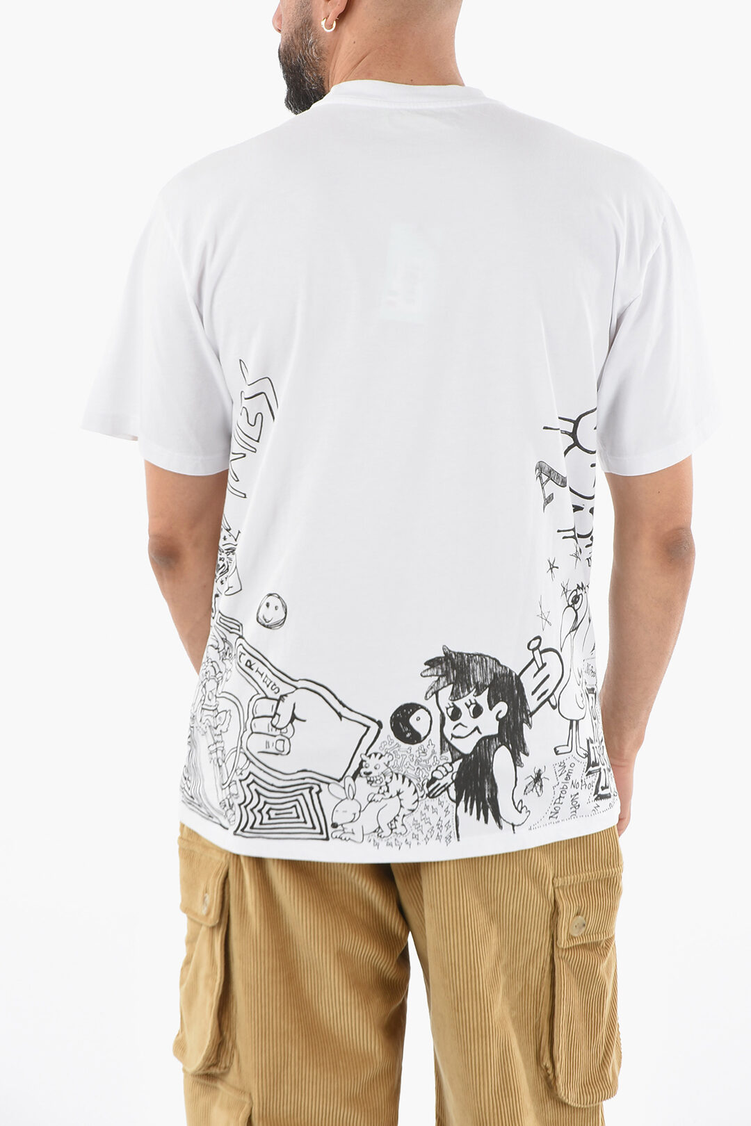 Aries Printed DOODLE Crewneck T-shirt men - Glamood Outlet