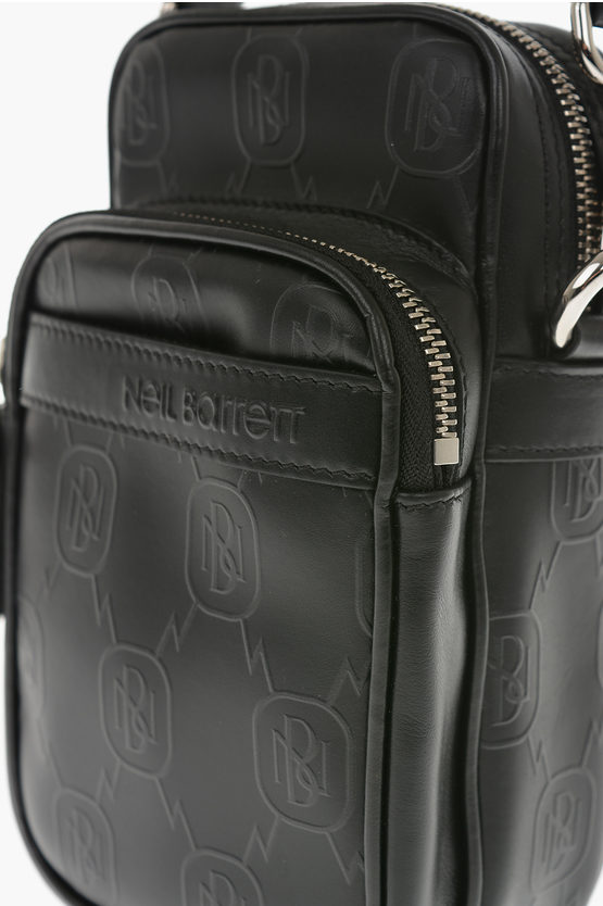 Neil Barrett Printed Leather PIERCED MONOGRAM Crossbody Bag with ...