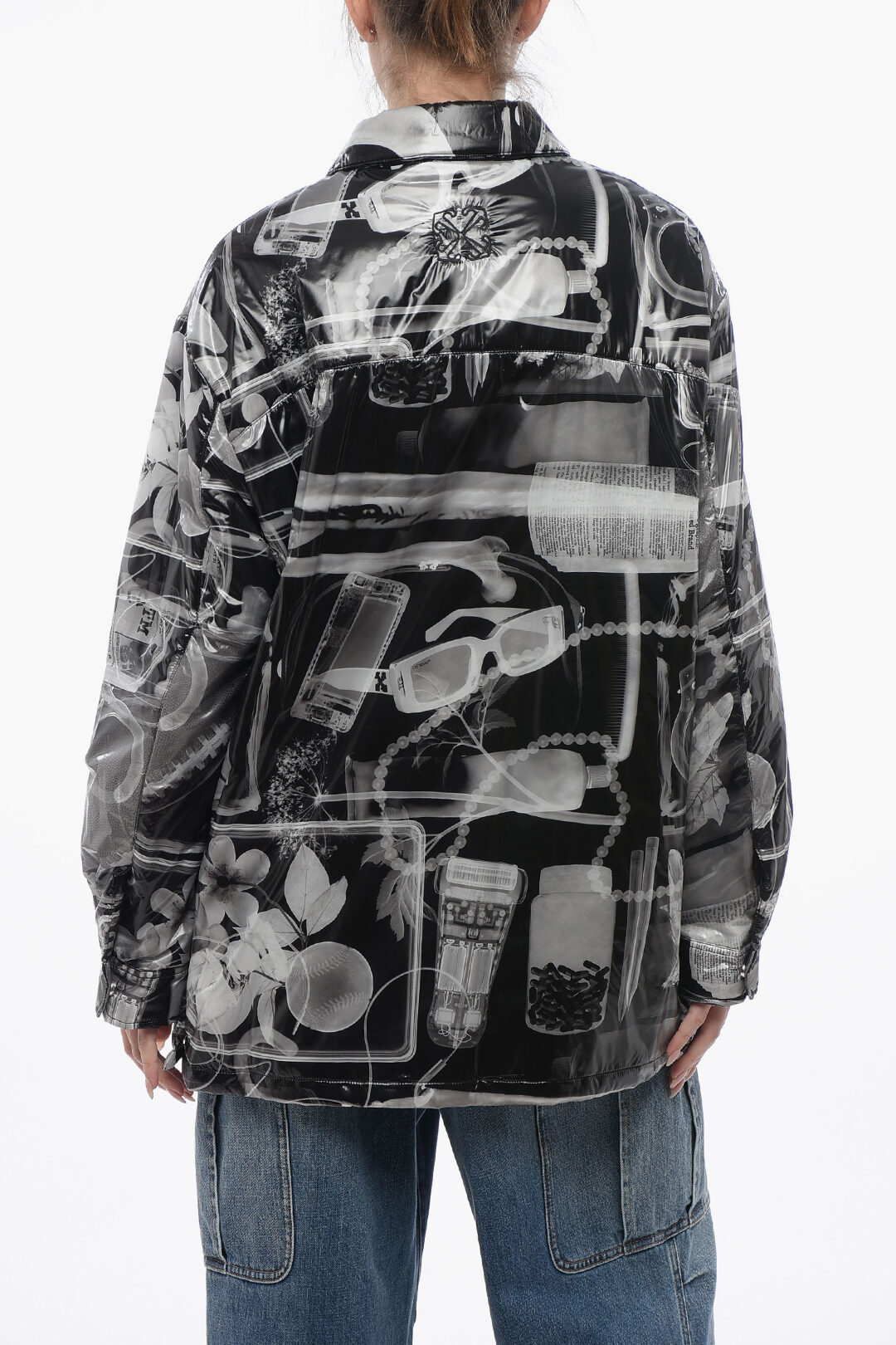 Off-White Printed Nylon XRAY Padded Windbreaker women - Glamood Outlet