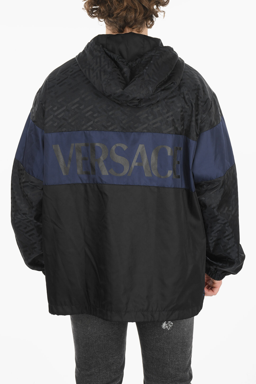 Versace Printed Windbreaker With Hidden Hood men - Glamood Outlet