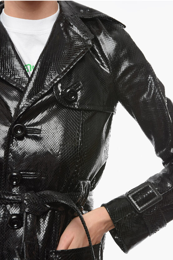 Dsquared2 Python Skin Trench with Back Vent women - Glamood Outlet