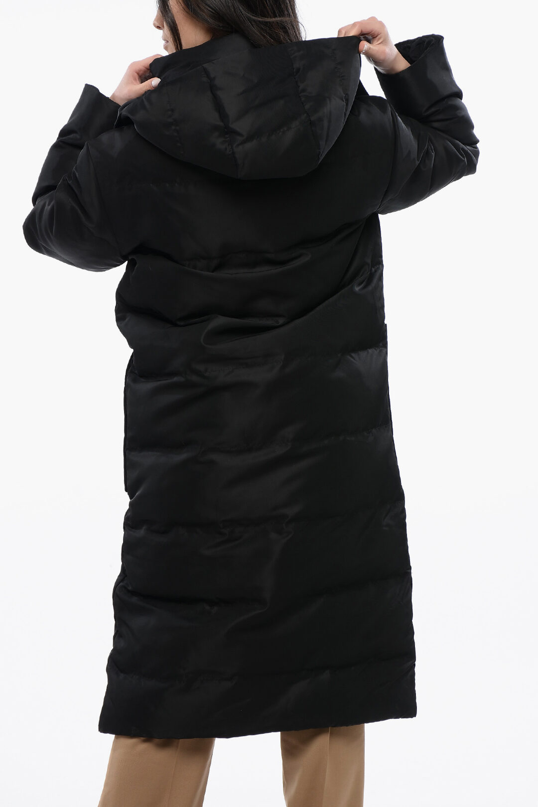 AllSaints Quilted ALLANA Maxi Jacket with Removable Hood women ...