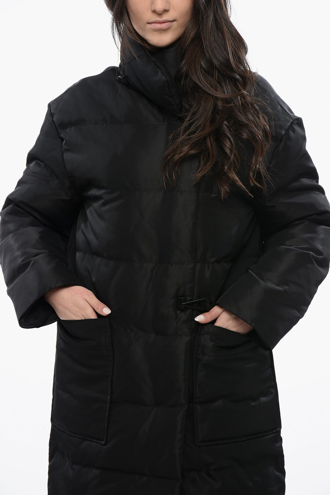 AllSaints Quilted ALLANA Maxi Jacket with Removable Hood women ...