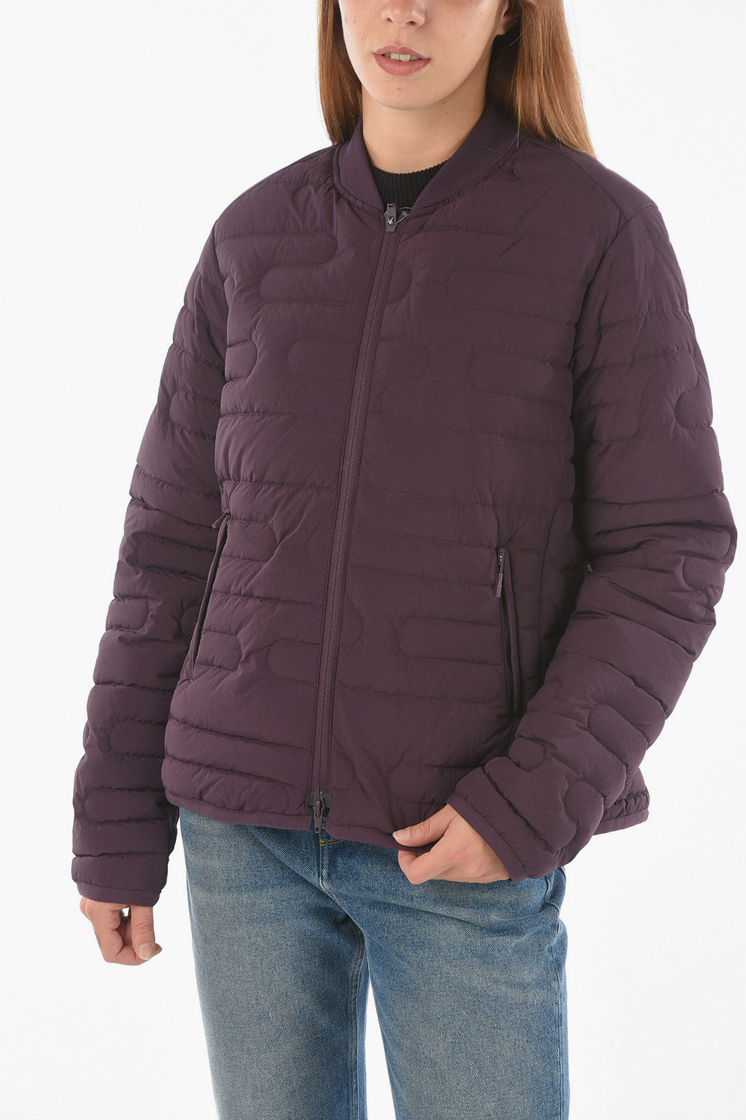 Y-3 by Yohji Yamamoto Quilted CLOU Zip-up Puffer with Ribbed Hems women ...