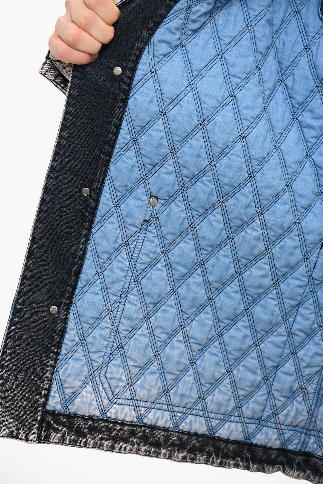 Diesel Quilted D-ROLK-FS1 Denim Jacket men - Glamood Outlet