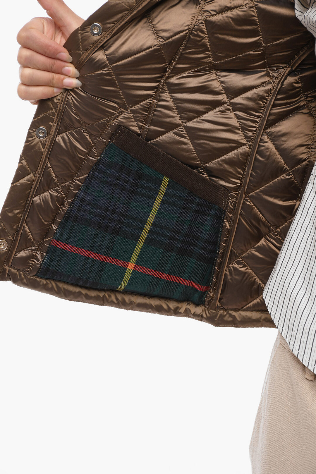 Husky Quilted ELIZABETH Jacket with Corduroy Details women - Glamood Outlet