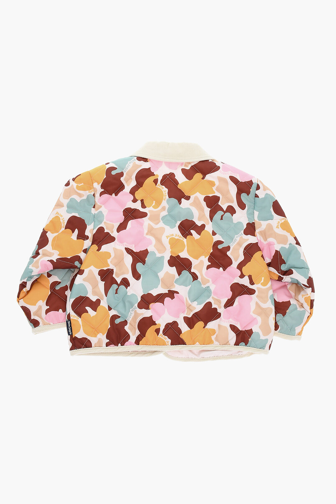 Palm Angels Kids Quilted Husky Jacket with Multicolored Pattern girls ...