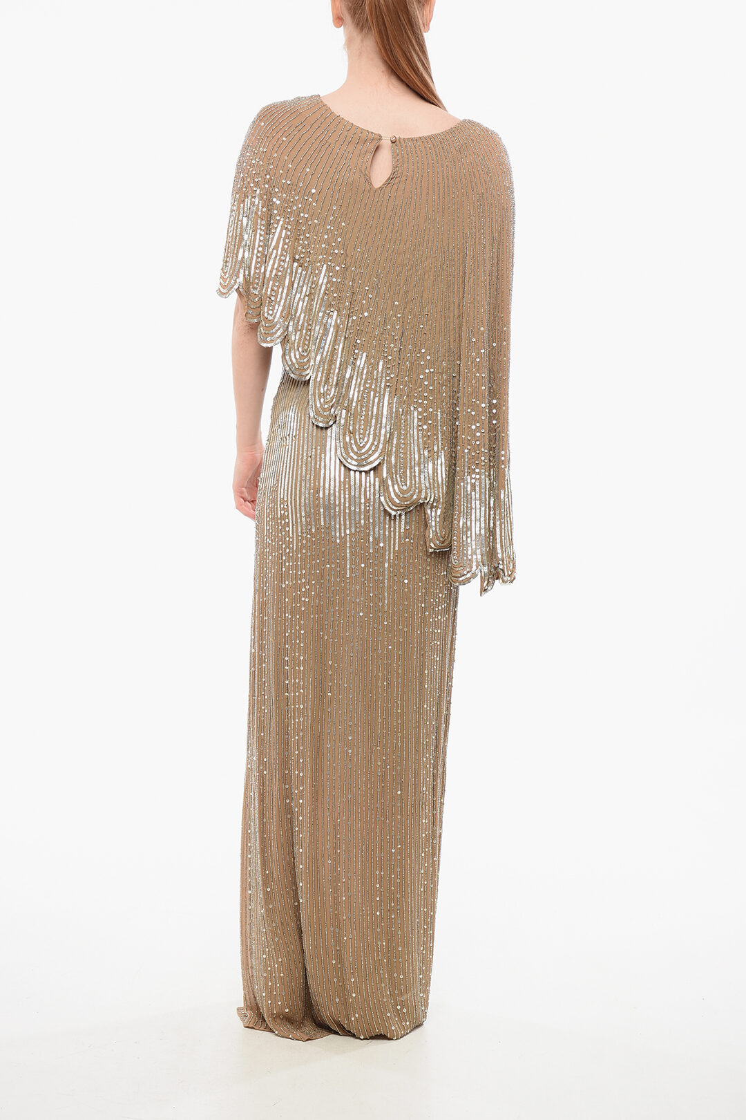 Elisabetta Franchi RED CARPET Sequined Maxidress with Cape Design women ...