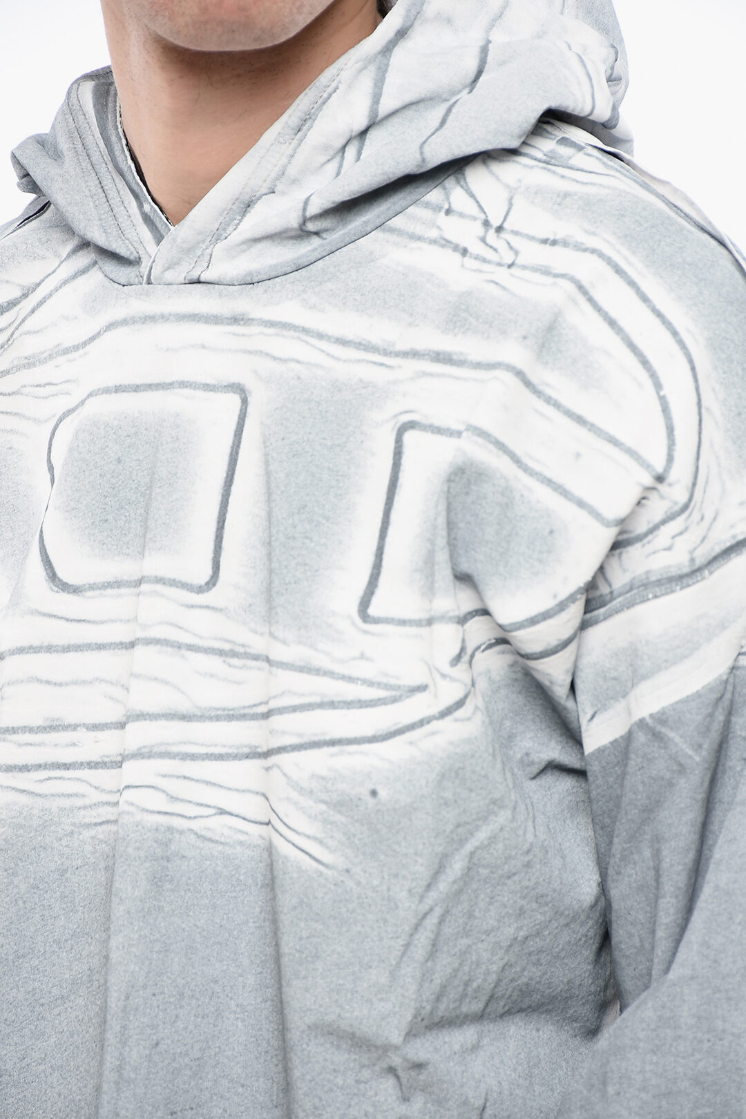 Diesel RED TAG Lightweight Coated Cotton T-OX-HOOD-LS Hoodie men ...