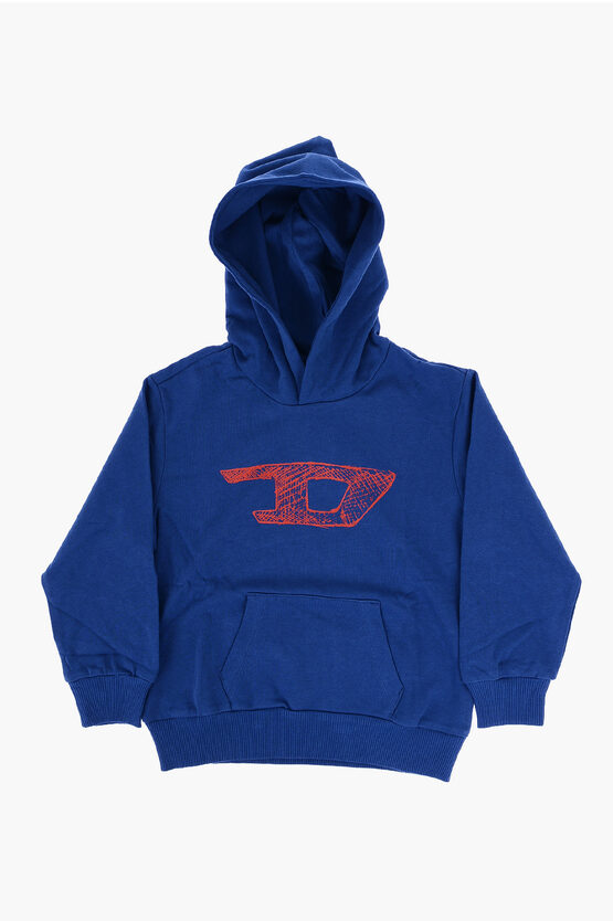 Diesel Kids RED TAG Oversized SDAD Hoodie with Patch Pocket boys ...