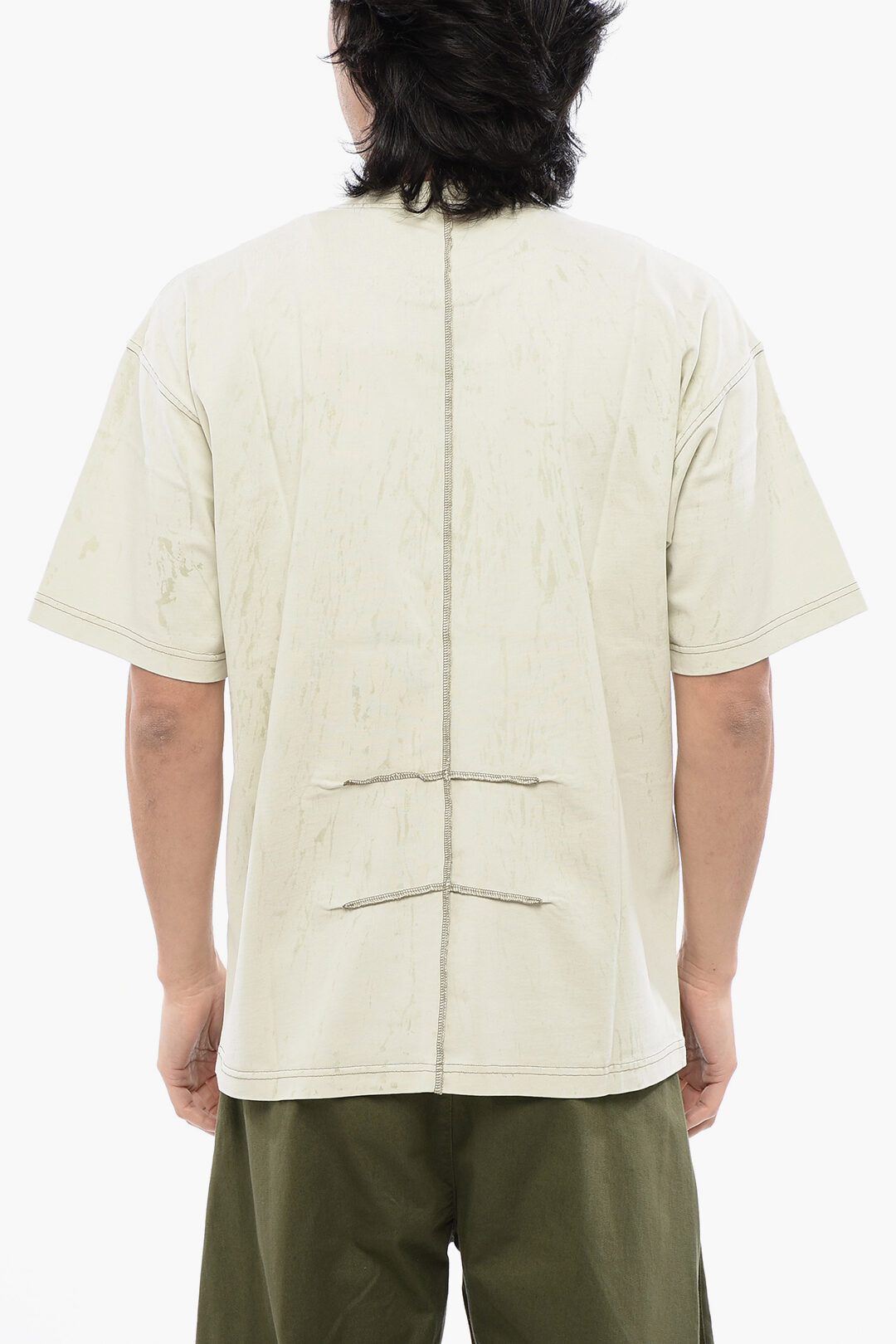 Diesel RED TAG Plaster Effect T-COS Crew-neck T-Shirt with Visible ...