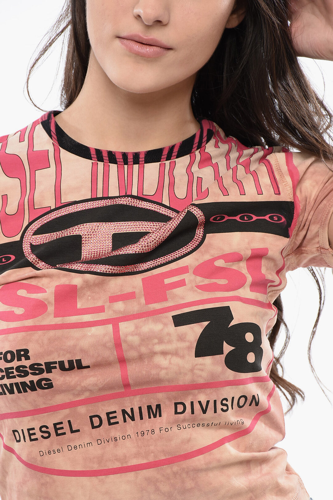 Diesel RED TAG Printed T-UNCUTIECrew-neck T-shirt with Diesel RED TAG Printed T-UNCUTIECrew-neck T-shirt with
