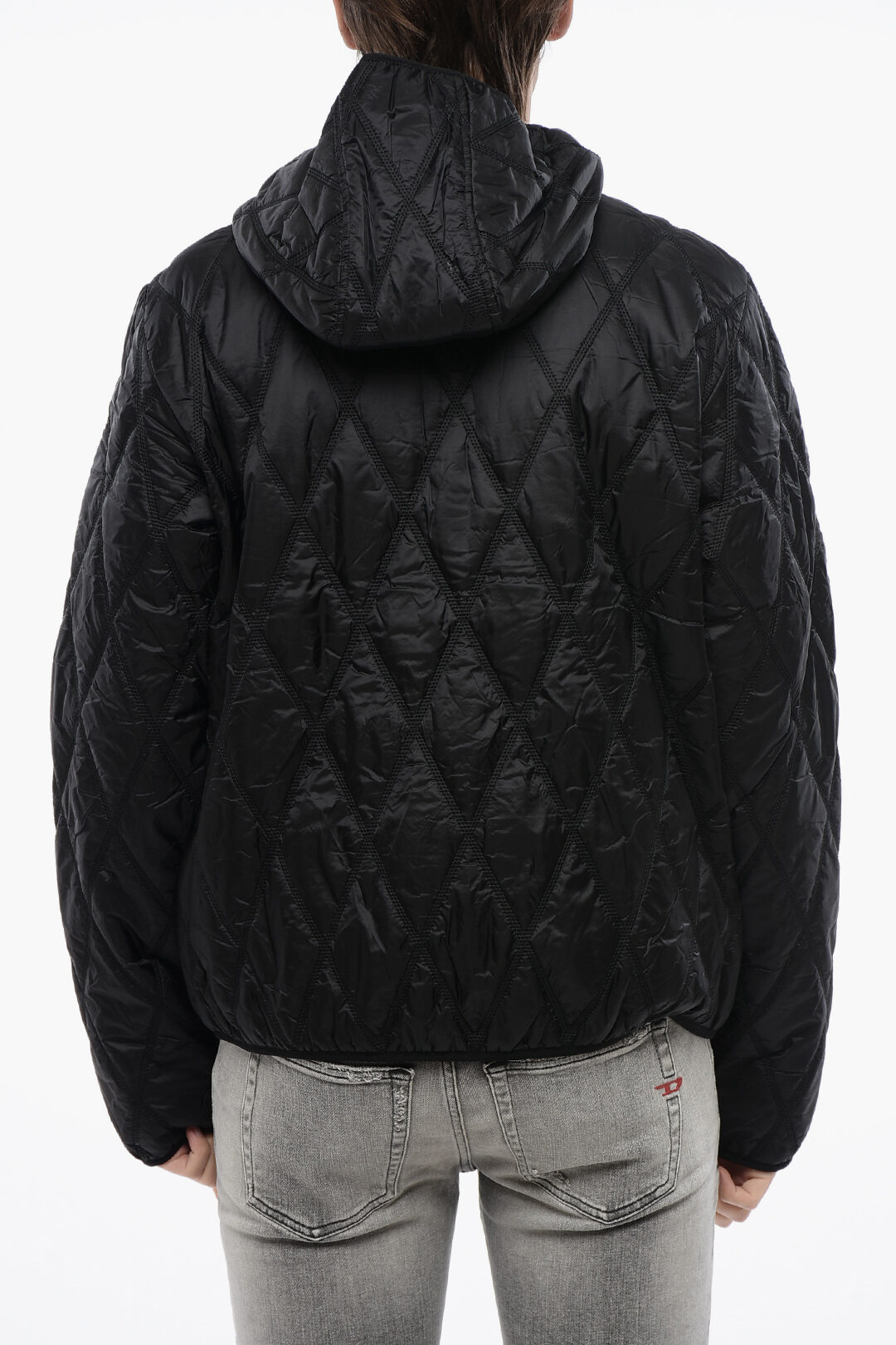 Diesel RED TAG Quilted Nylon J-FOKKER Lightweight Jacket with Hood men ...