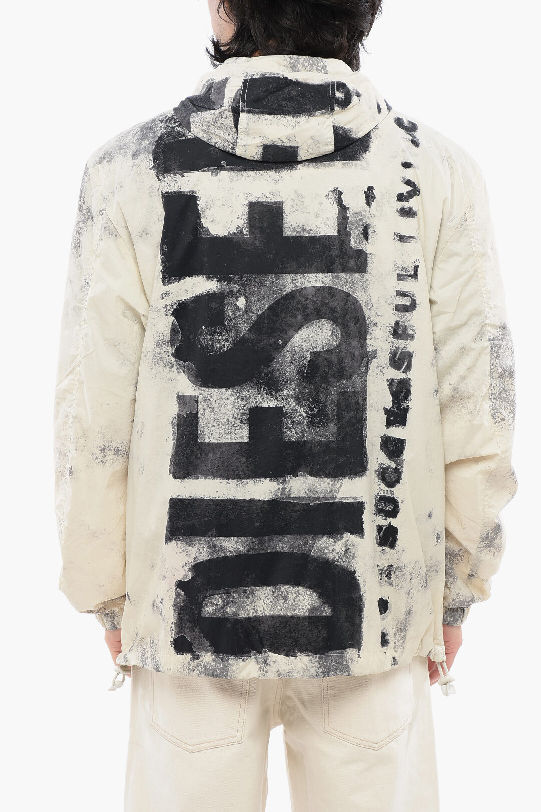 Diesel RED TAG Watercolor Effect Nylon J-WARRETT Windbreaker Jacket men - Glamood Outlet